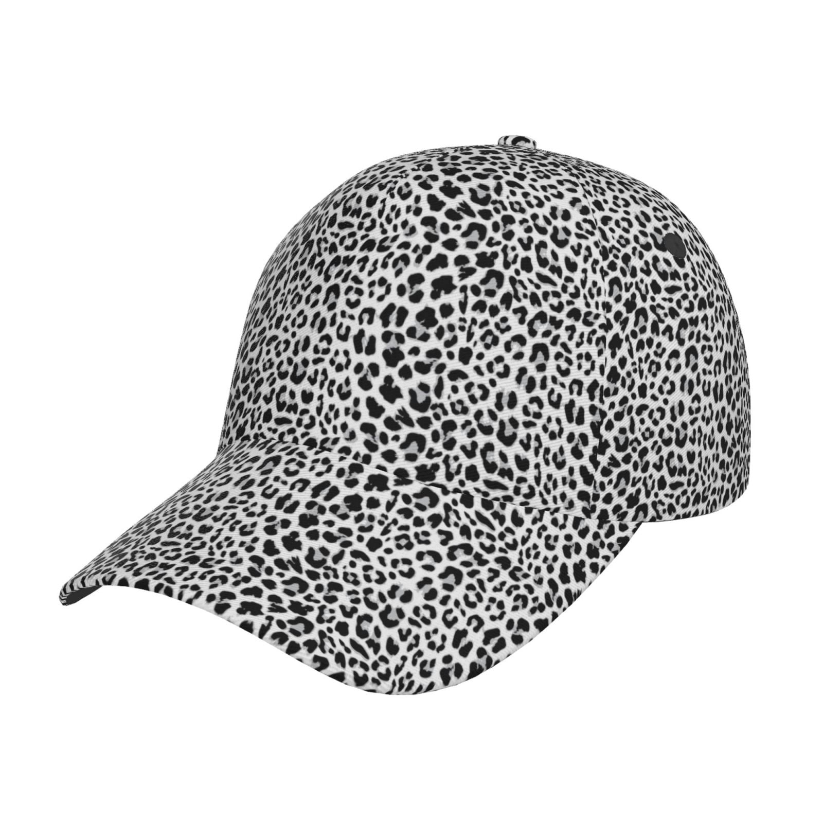 Yiaed Black Leopard Print Cap Adjustable Size for Running Workouts and ...