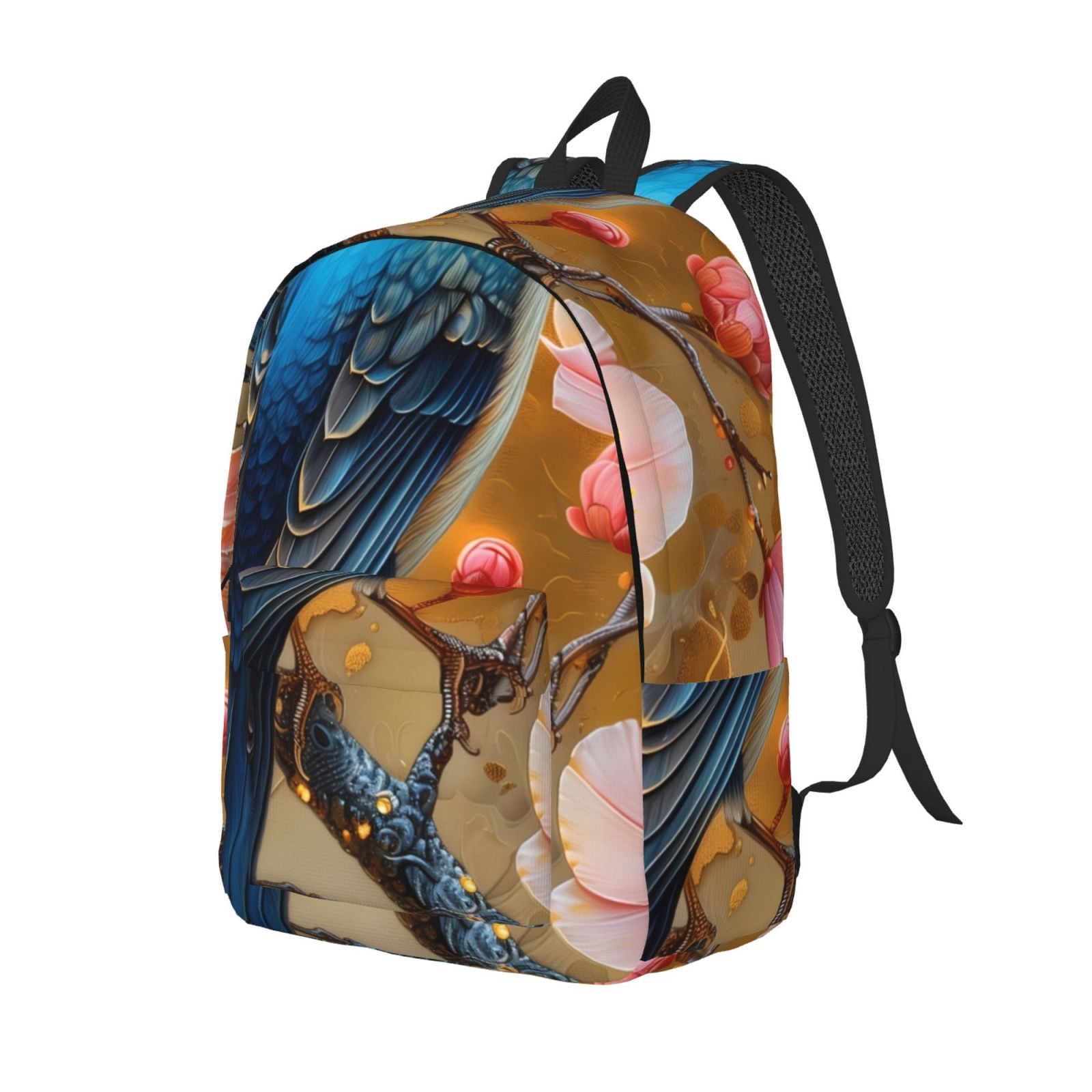 Yiaed Bluebird Blossom Elegance Print Laptop Backpack Travel Canvas ...