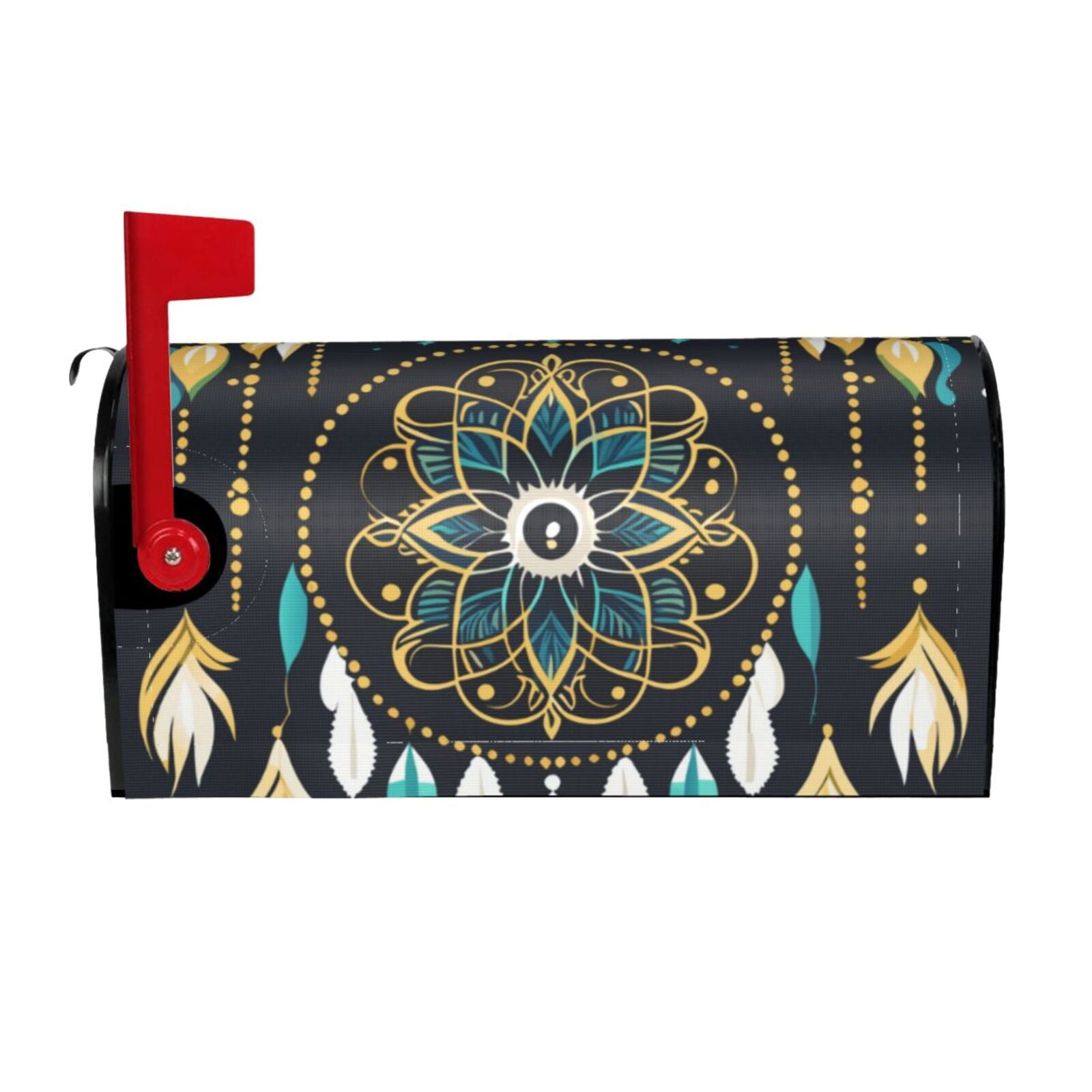 Yiaed Boho Dreamcatcher Print Mailbox Covers, Magnetic Mailbox Cover ...