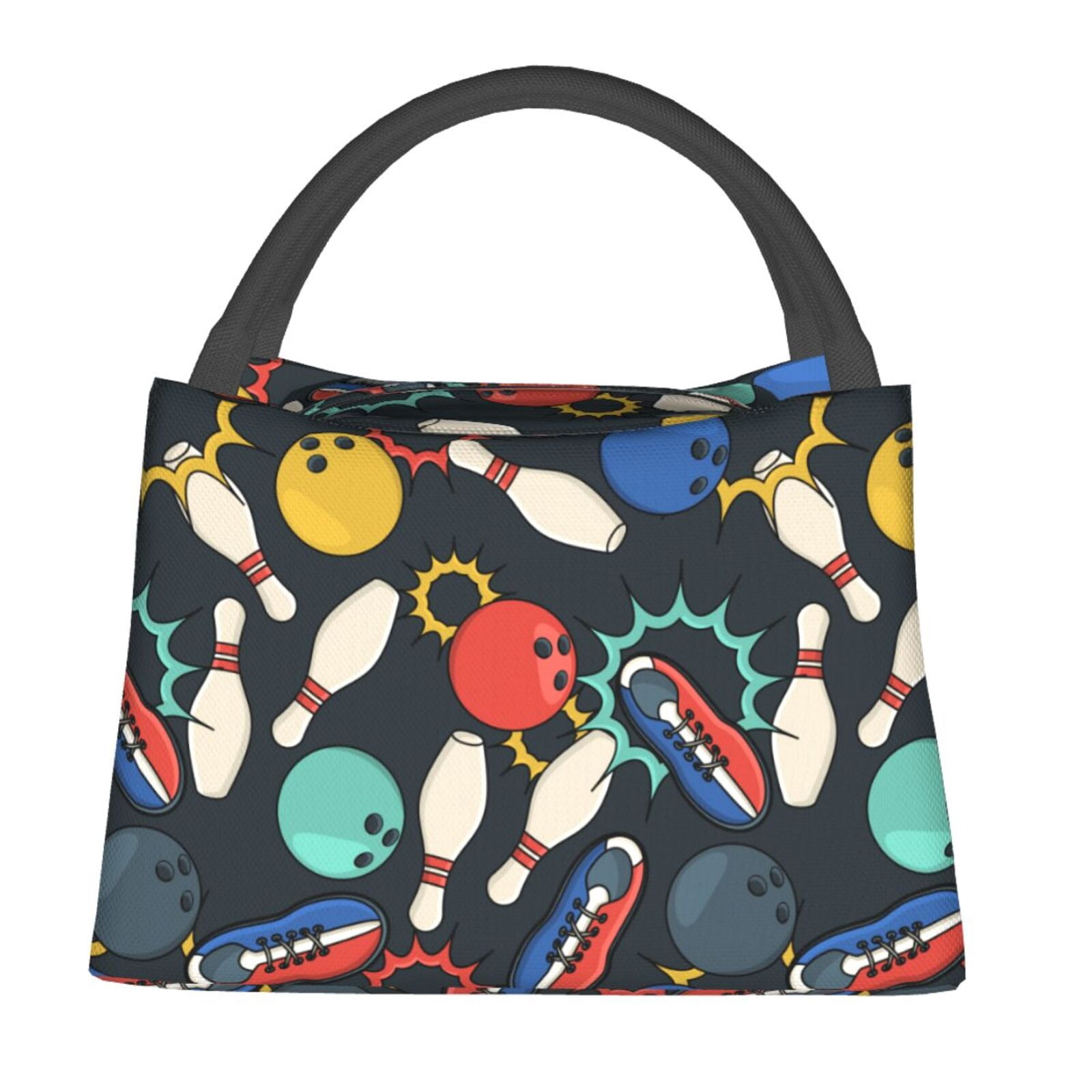 Yiaed Bowling Ball Print Lunch box lunch bag Portable Insulated Lunch ...