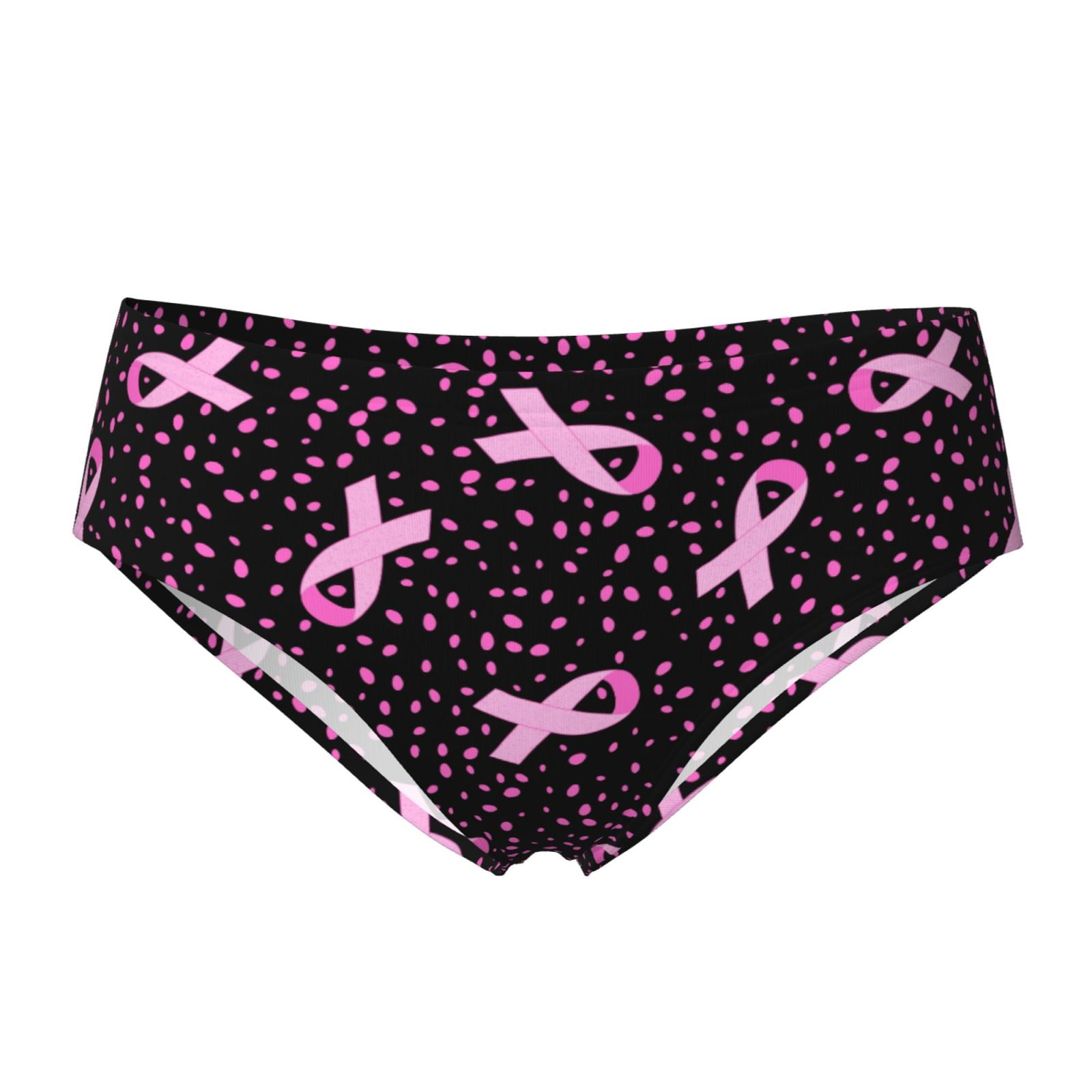 Yiaed Breast Cancer Awareness3 Pattern Underwear for Women Low Waisted ...