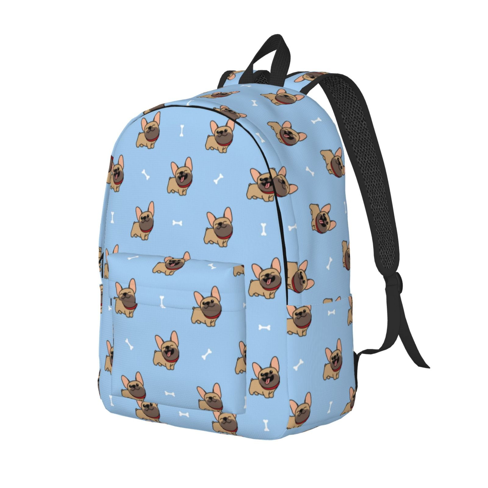 Yiaed Brown French Bulldog Print Print Laptop Backpack Travel Canvas ...