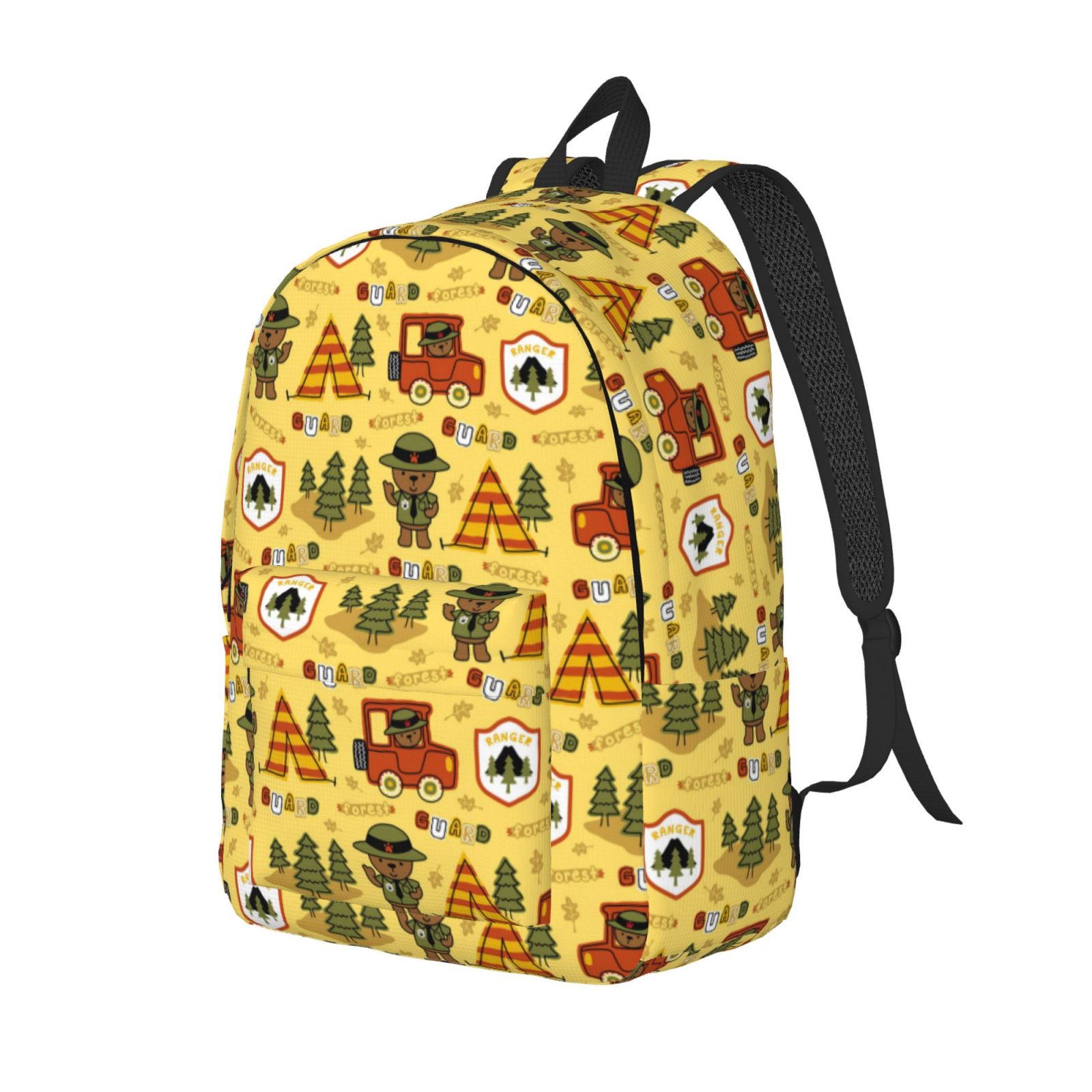 Yiaed Car Tent Trees Print Print Laptop Backpack Travel Canvas Backpack ...