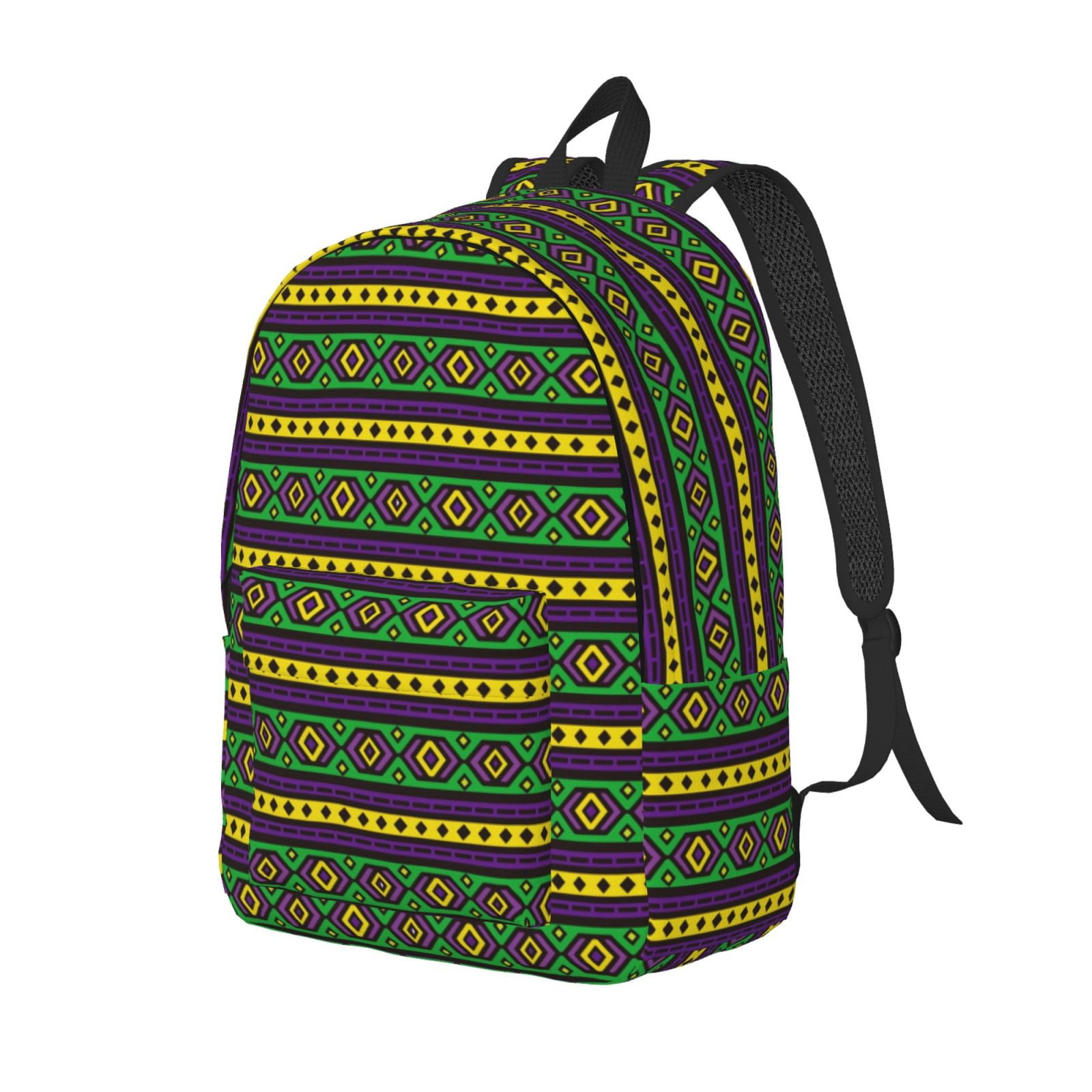 Yiaed Carnival Mardi Gras Print Print Laptop Backpack Travel Canvas ...