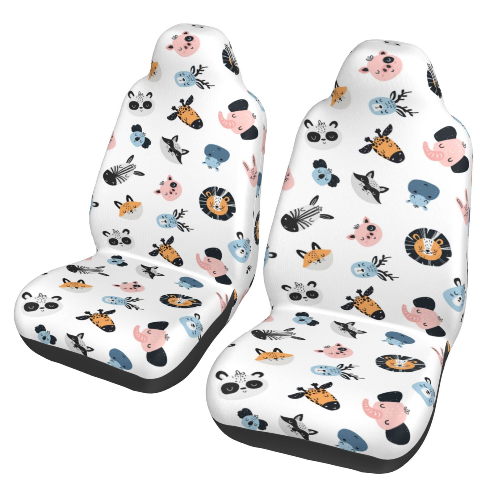 Yiaed Cartoon Animals Print Car Seat Covers,Universal Auto Seats ...