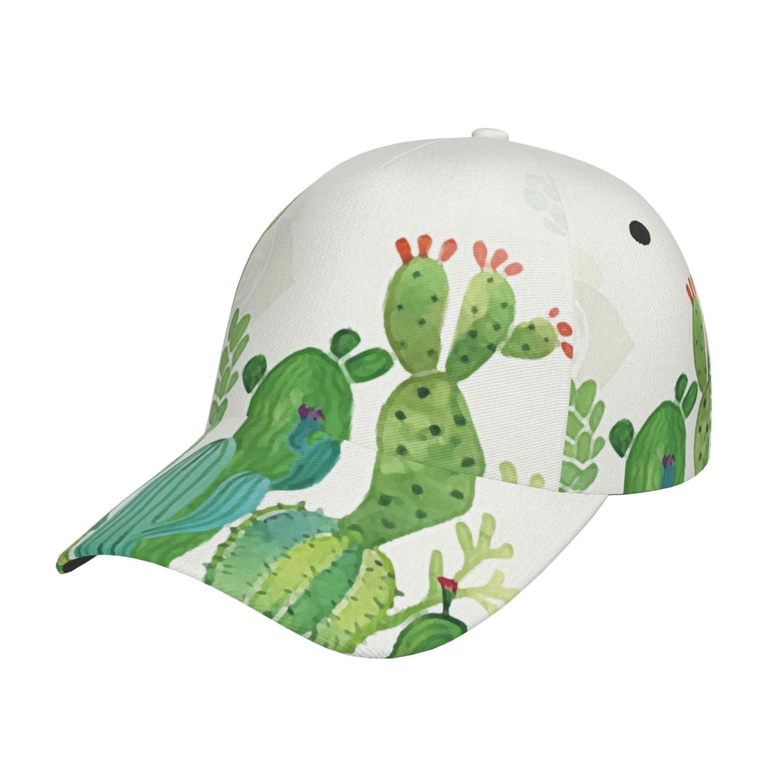 Yiaed Cartoon Cactus Print Cap Adjustable Size for Running Workouts and ...