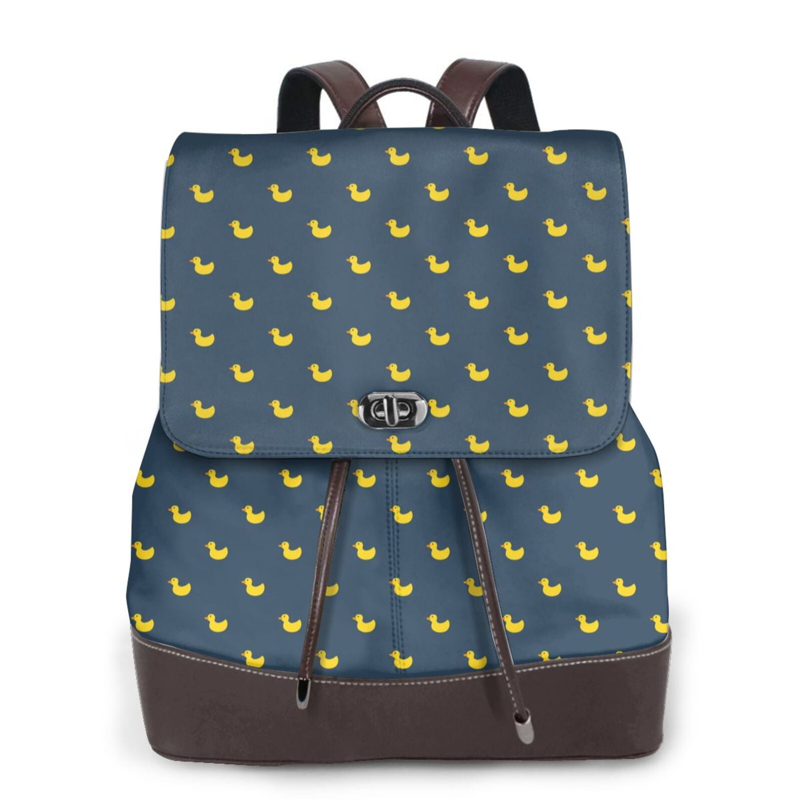 Yiaed Cartoon Ducks Print Laptop Backpack for Women Slim Computer Bag ...