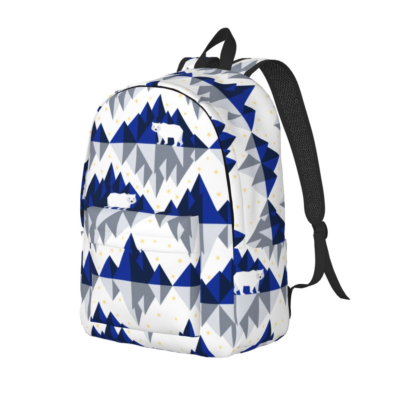 Yiaed Cartoon Iceberg Polar Bear Print Laptop Backpack Travel Canvas ...