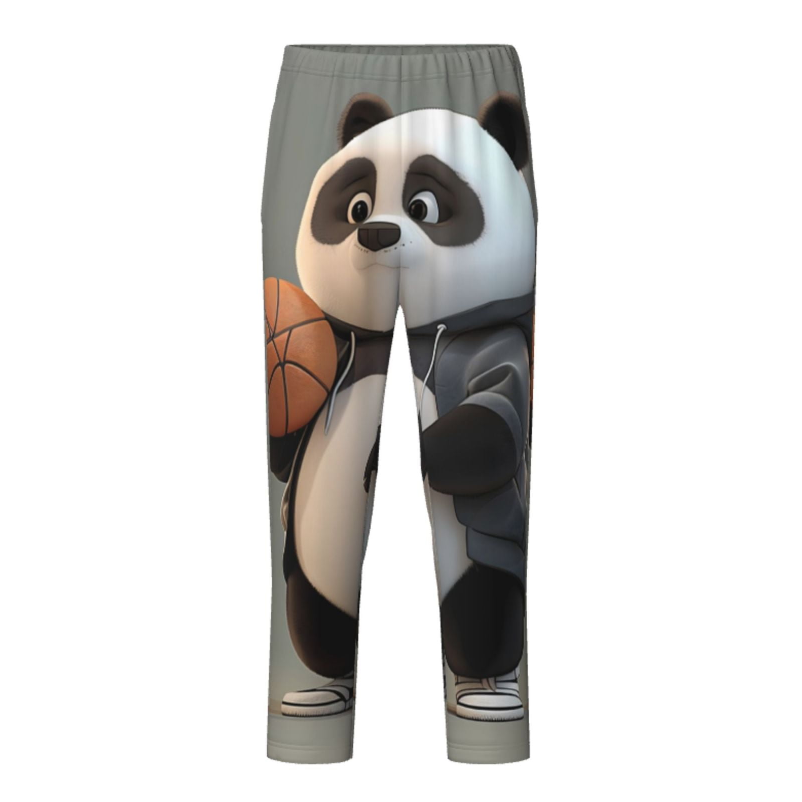 Yiaed Cartoon Pandas Basketball Print Teenagers' Lounge Pants, Loose PJ ...