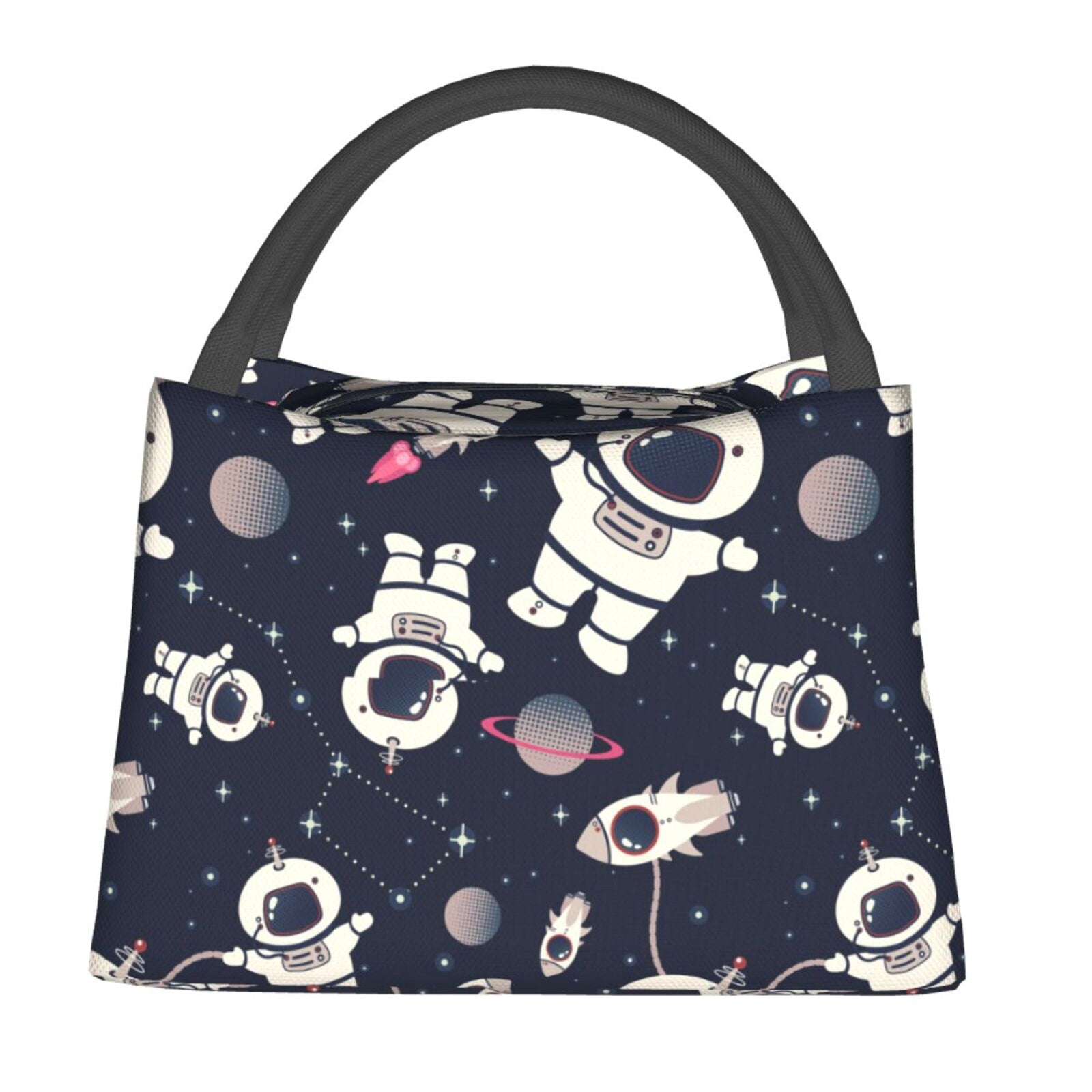 Yiaed Cartoon Spaceship Print Lunch box lunch bag Portable Insulated ...