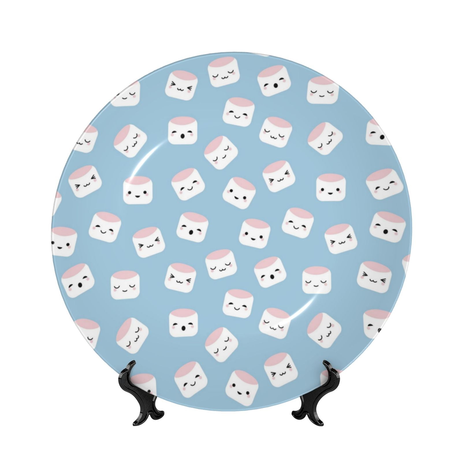 Yiaed Cartoon Sushi Print Bone China Decorative Plate Ceramic Dinner ...