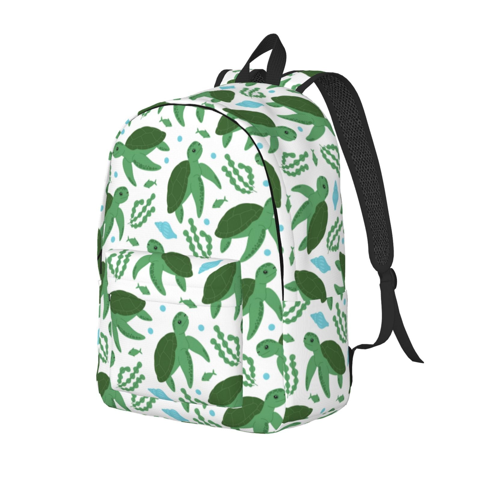 Yiaed Cartoon Turtle Print Print Laptop Backpack Travel Canvas Backpack ...