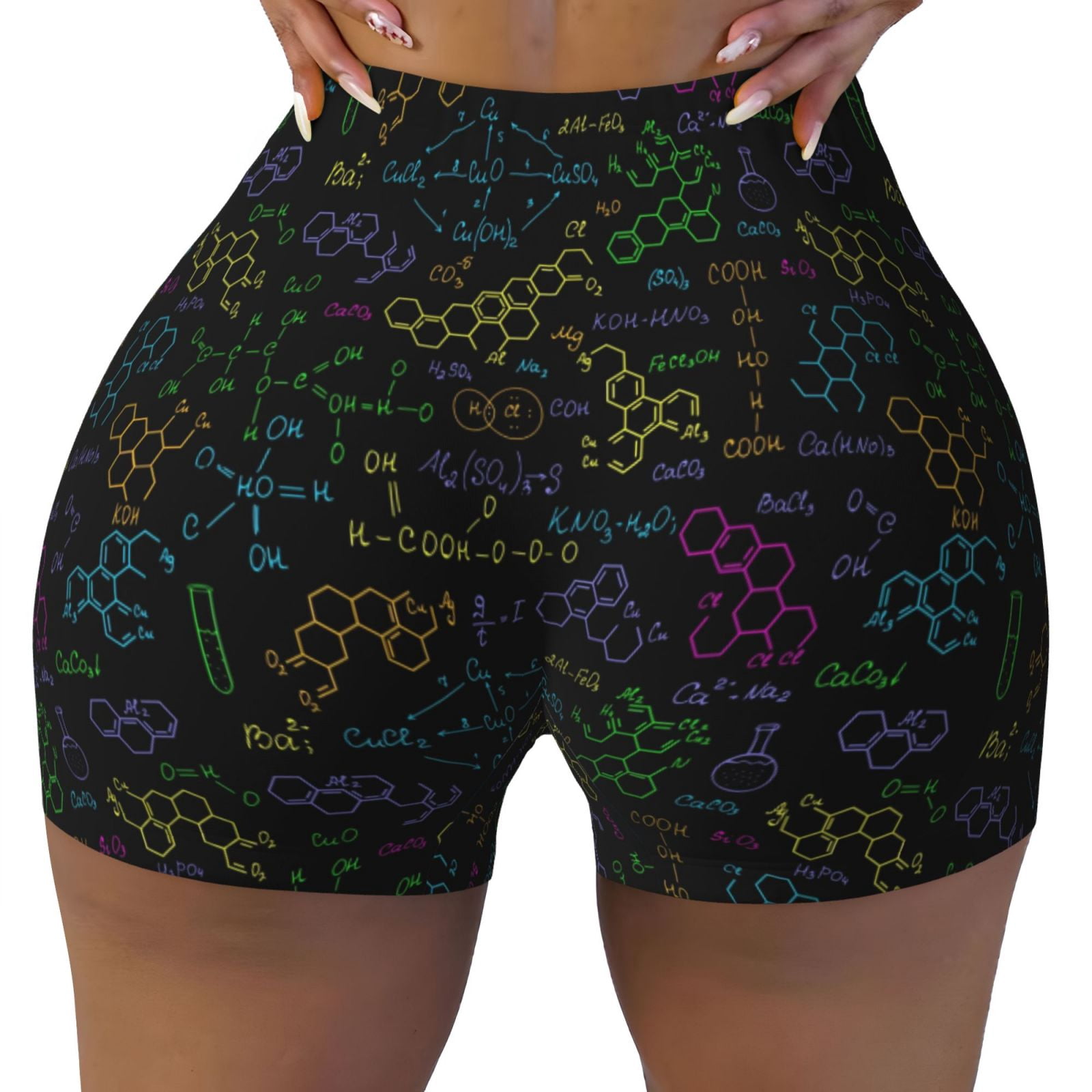 Yiaed Chemistry Formulas Print Women's Athletic Shorts Running Shorts ...