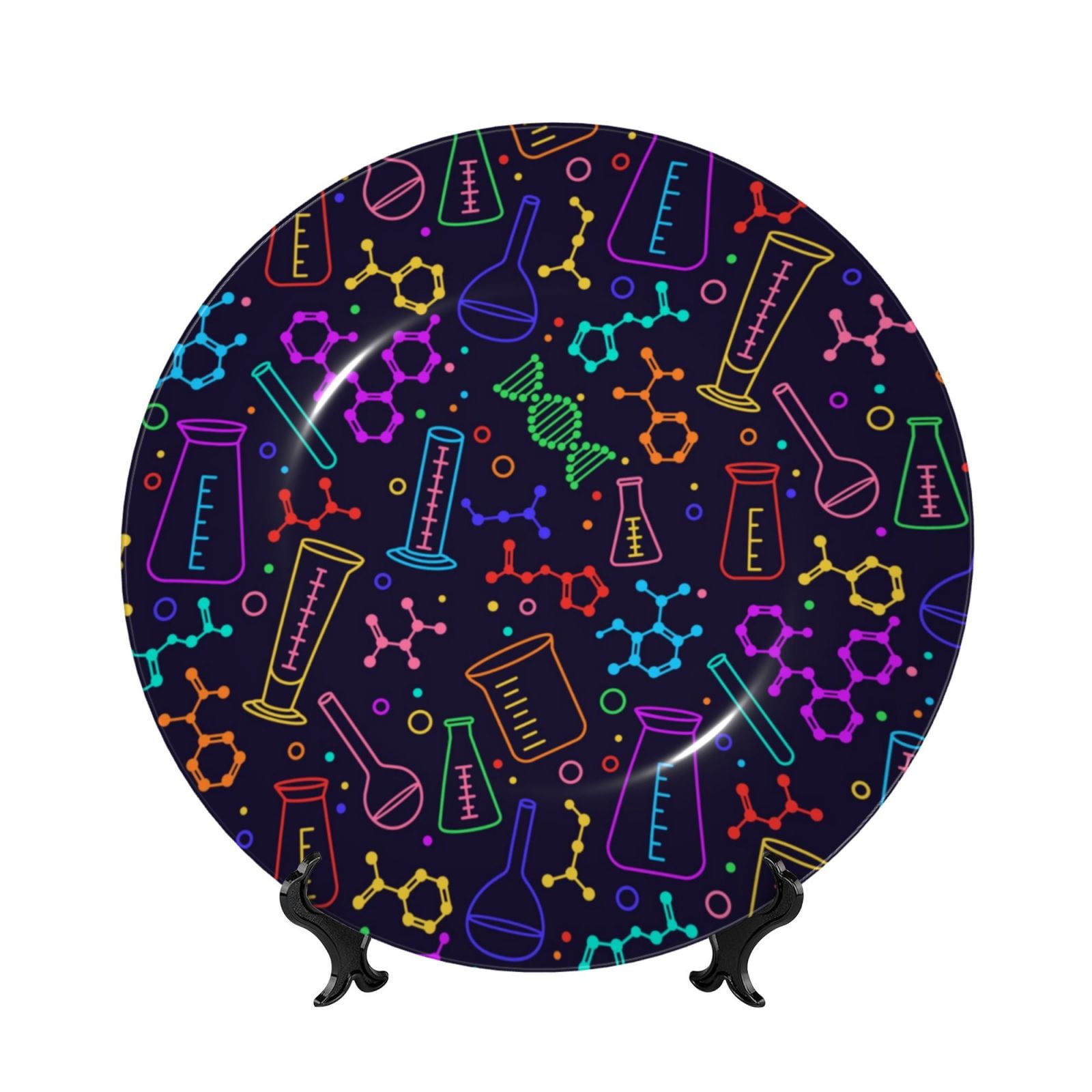 Yiaed Chemistry Science Print Bone China Decorative Plate Ceramic ...