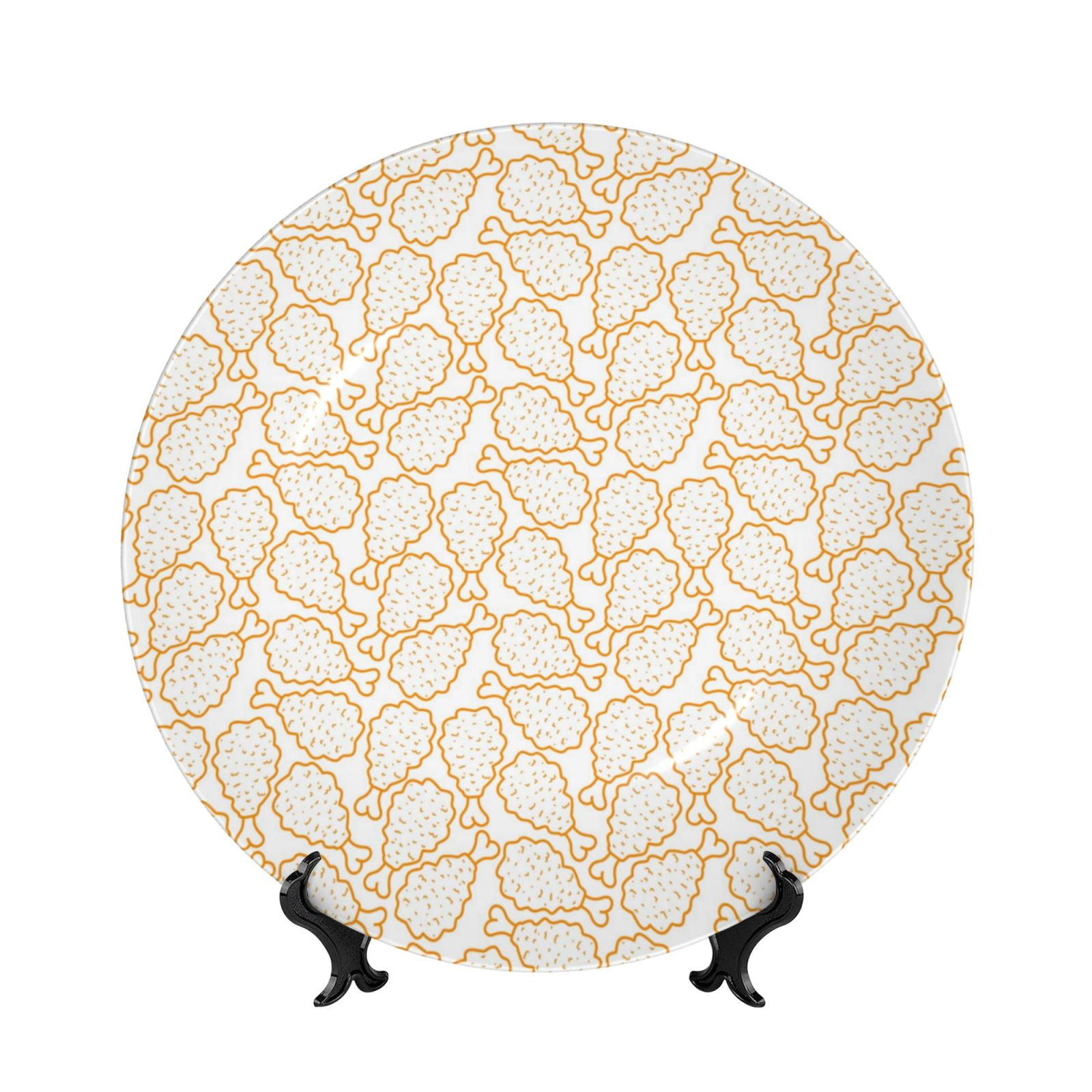 Yiaed Chicken Leg Print Bone China Decorative Plate Ceramic Dinner ...