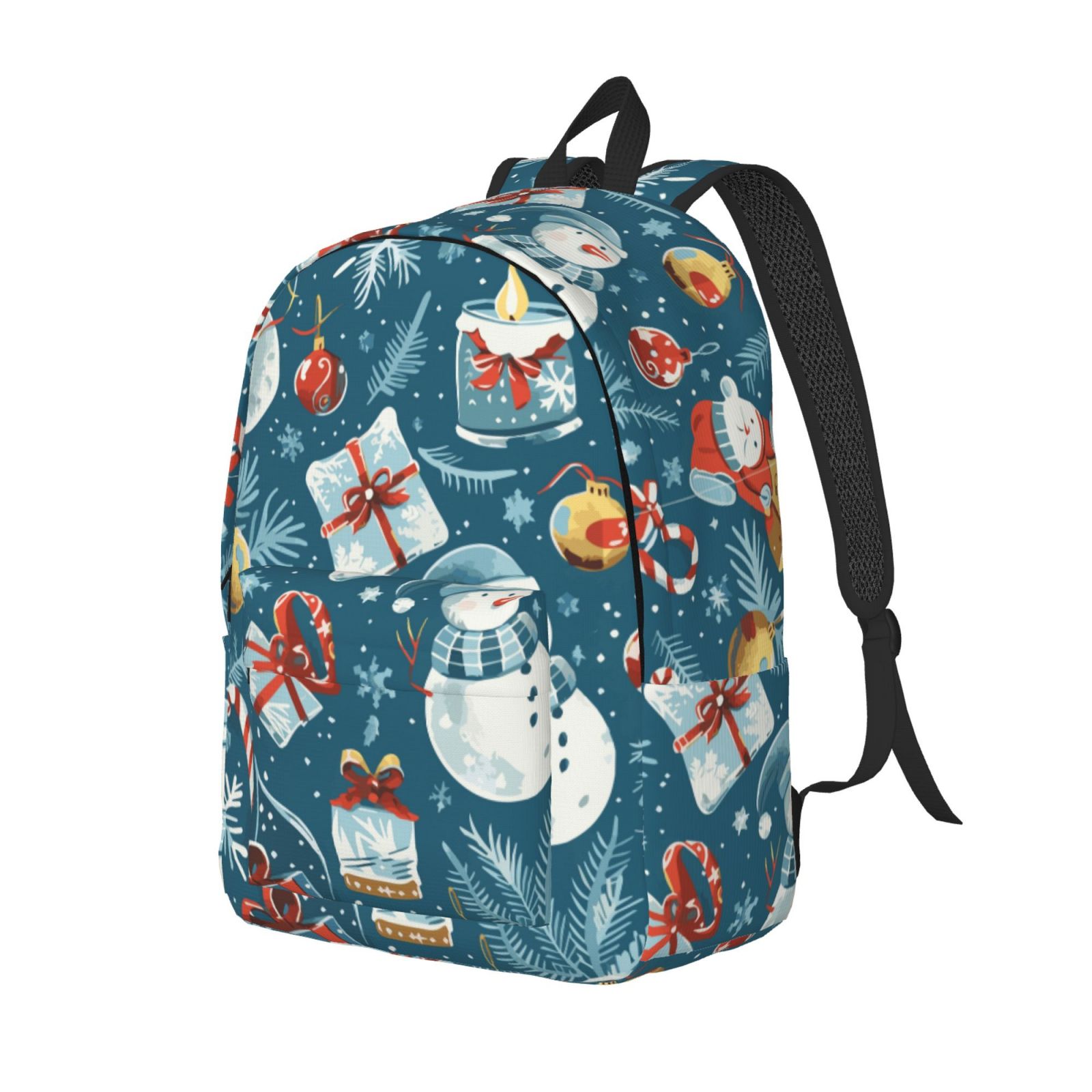 Yiaed Christmas Snowman Gift Print Laptop Backpack Travel Canvas ...