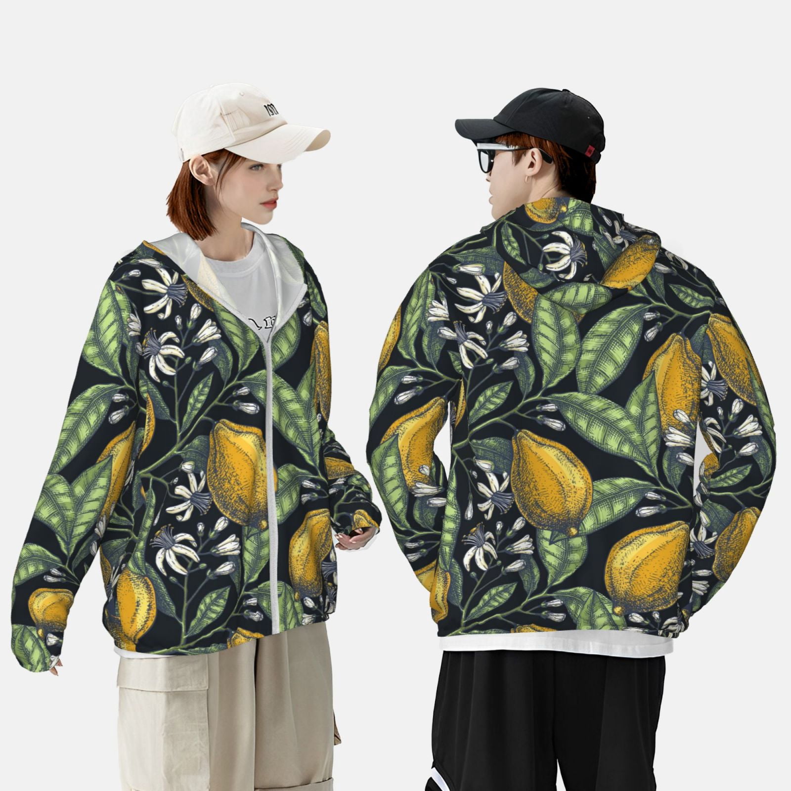 Yiaed Citrus Fruits Elegant Lemons Print Sun Shirts UPF 50+ Protection ...