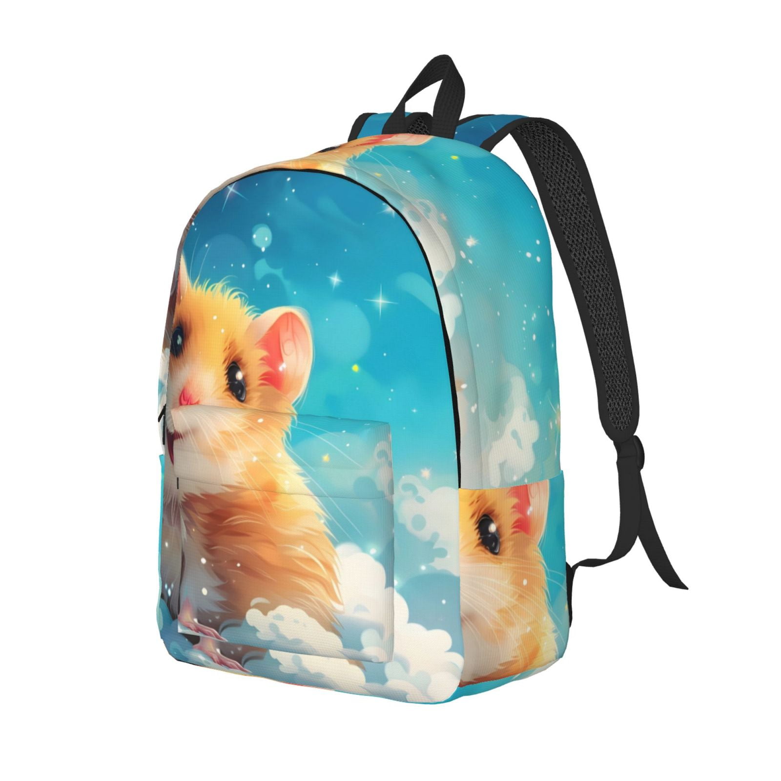 Yiaed Cloud Cute Hamster Print Print Laptop Backpack Travel Canvas ...