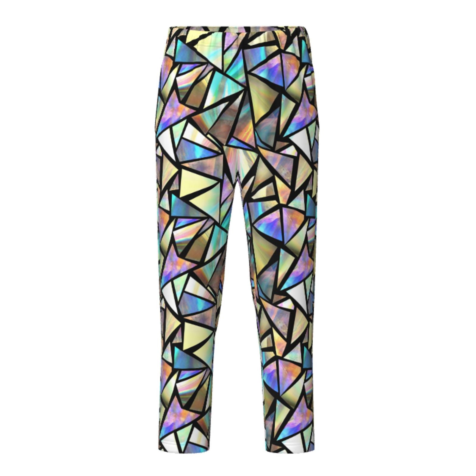 Yiaed Colored Glass Print Teenagers' Lounge Pants, Loose PJ Bottoms ...