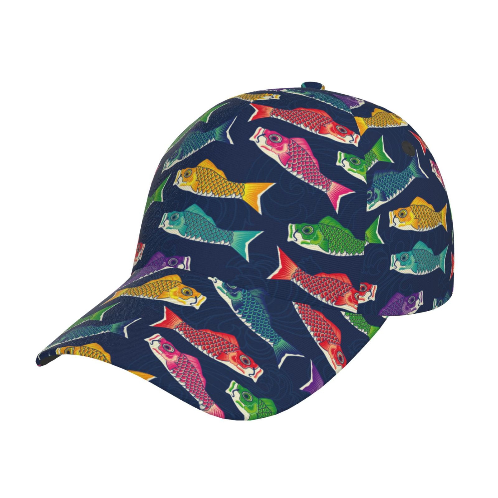 Yiaed Colorful Carp Streamer 1 Print Cap Adjustable Size for Running ...