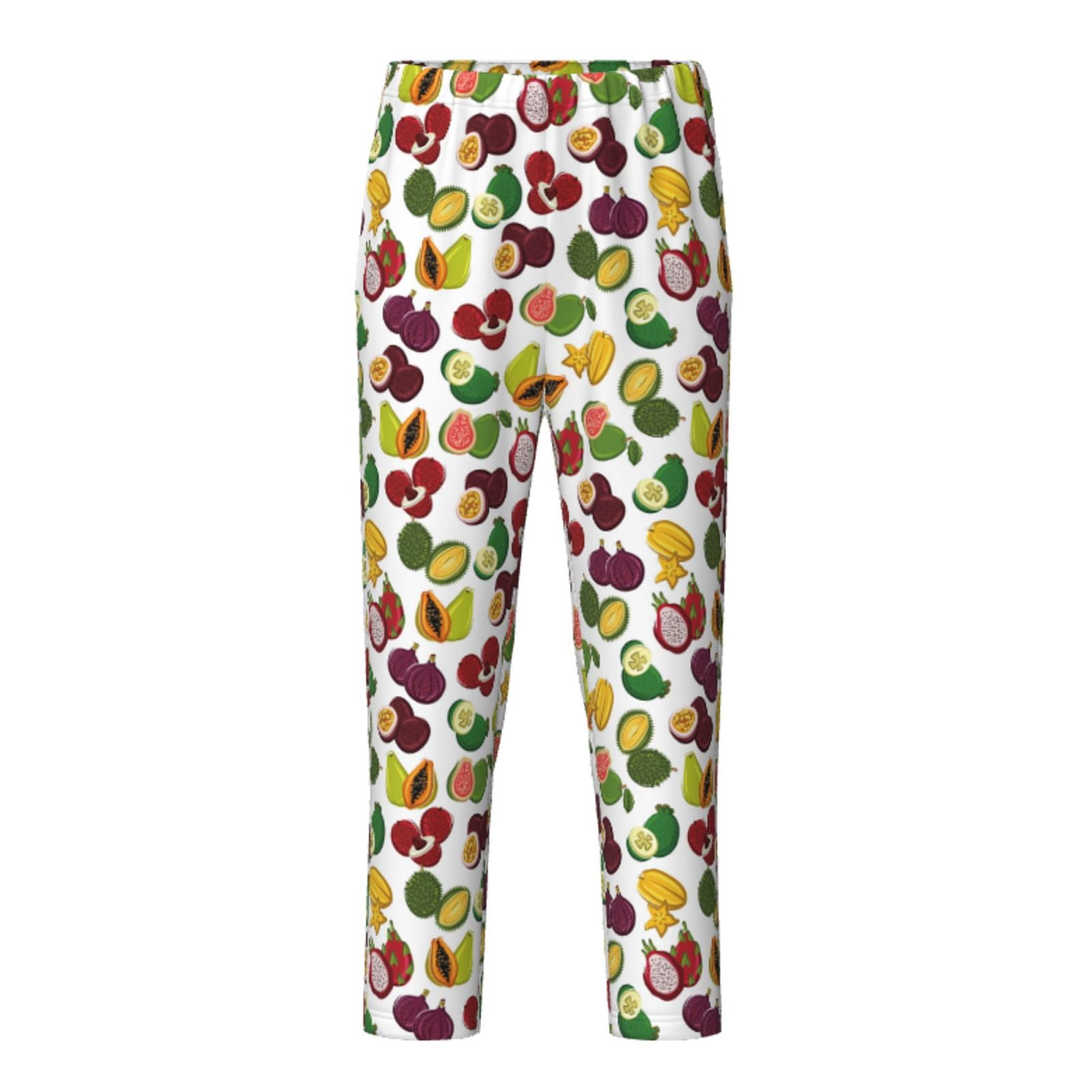 Yiaed Colorful Fruits Print Teenagers' Lounge Pants, Loose PJ Bottoms ...