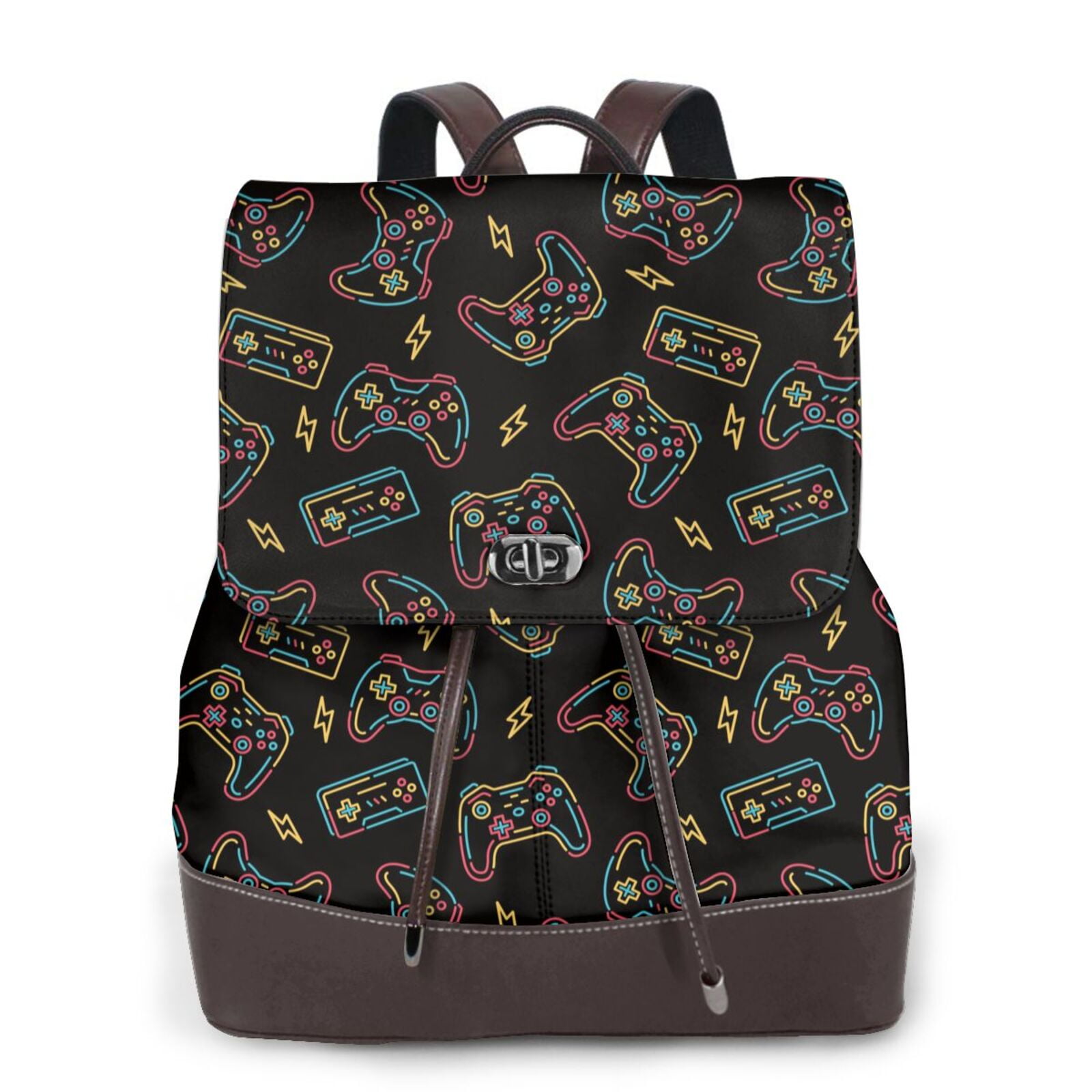 Yiaed Colorful Game Controller Print Laptop Backpack for Women Slim ...