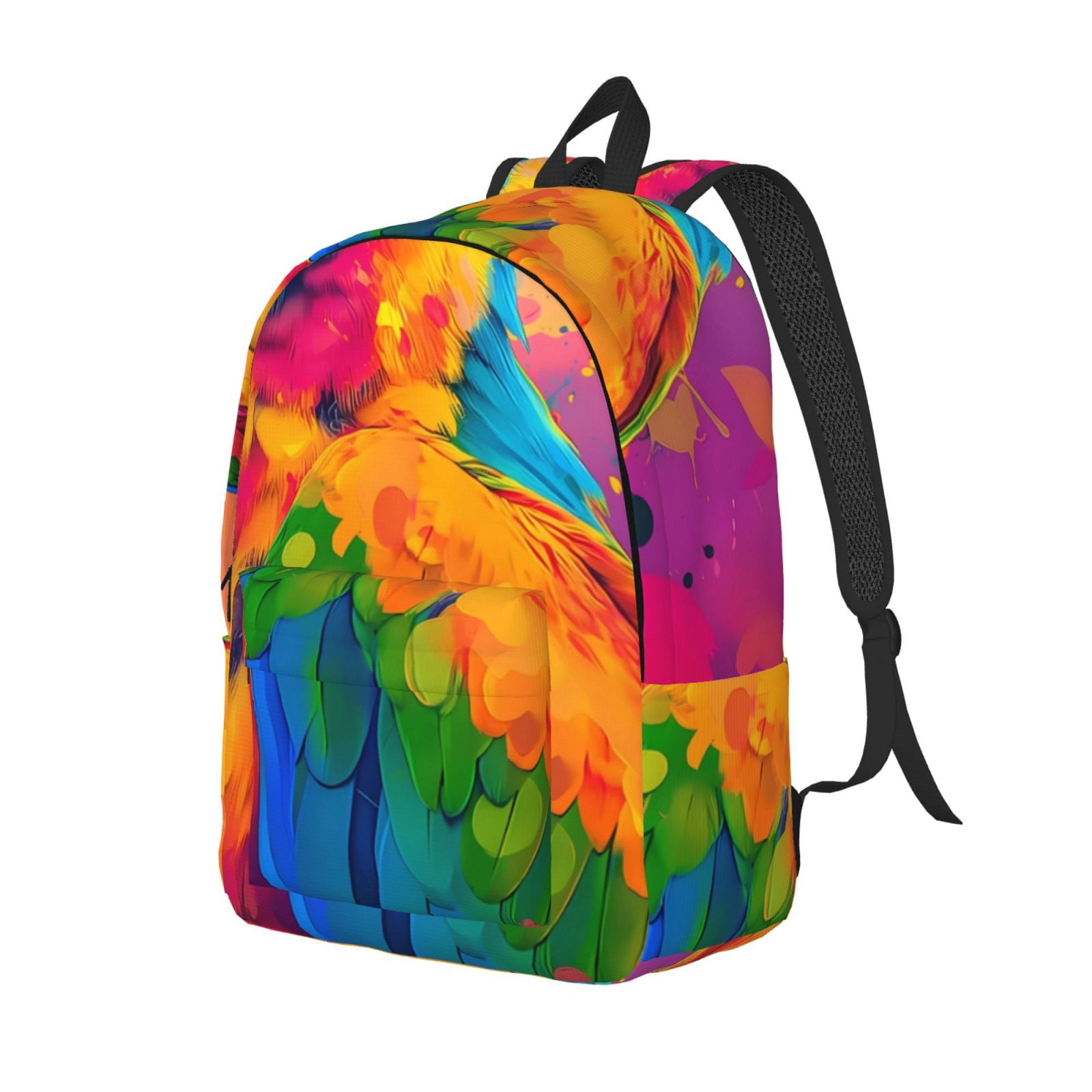 Yiaed Colorful Parrot Jungle Dream A Print Laptop Backpack Travel ...
