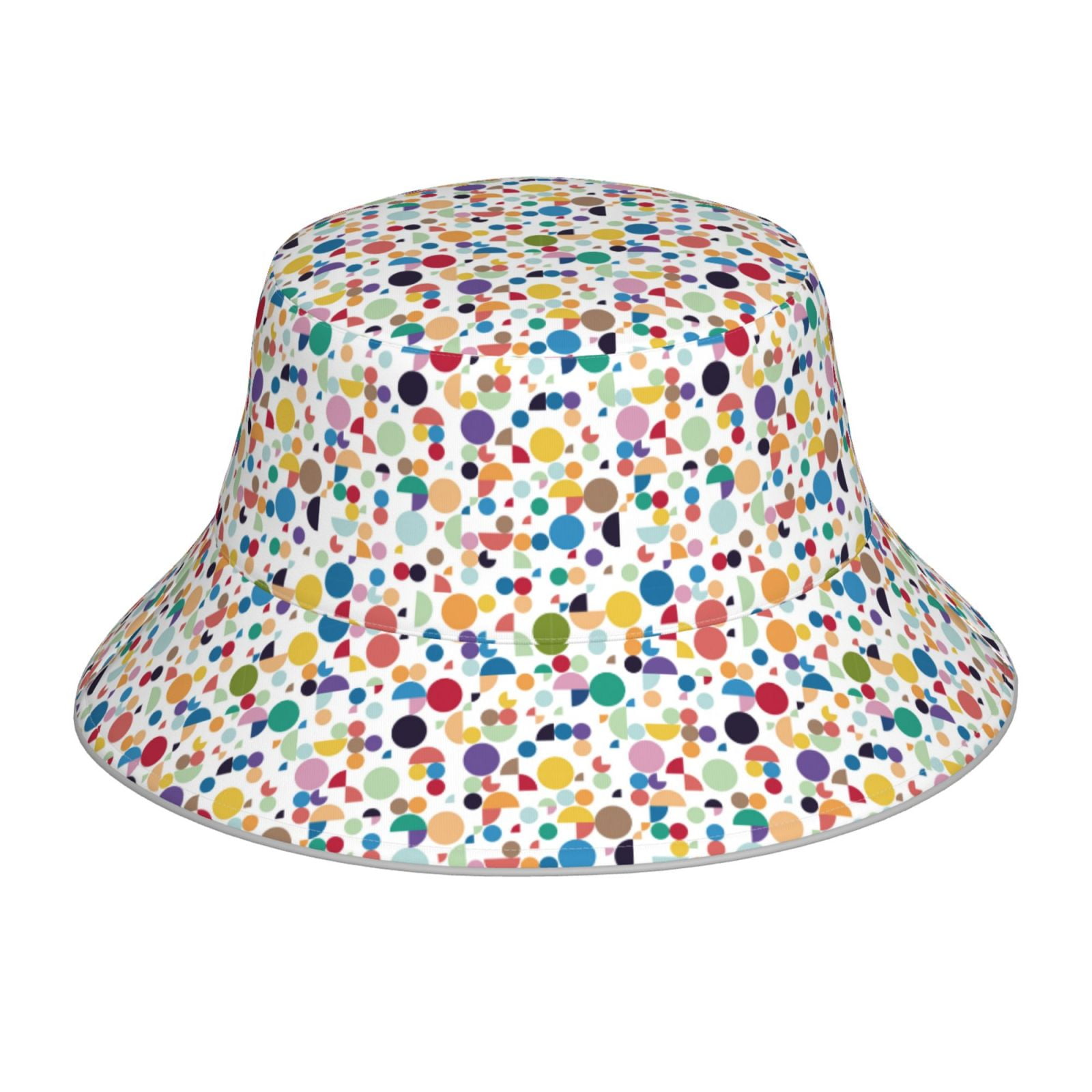 Yiaed Colorful Spots Print Reflective Stripe Bucket Hat Unisex Funny ...