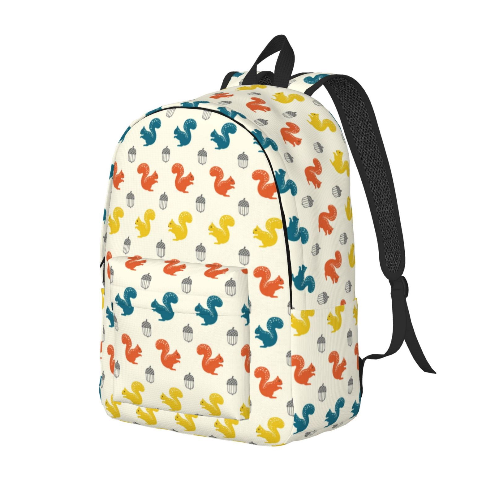 Yiaed Colorful Squirrel Print Print Laptop Backpack Travel Canvas ...
