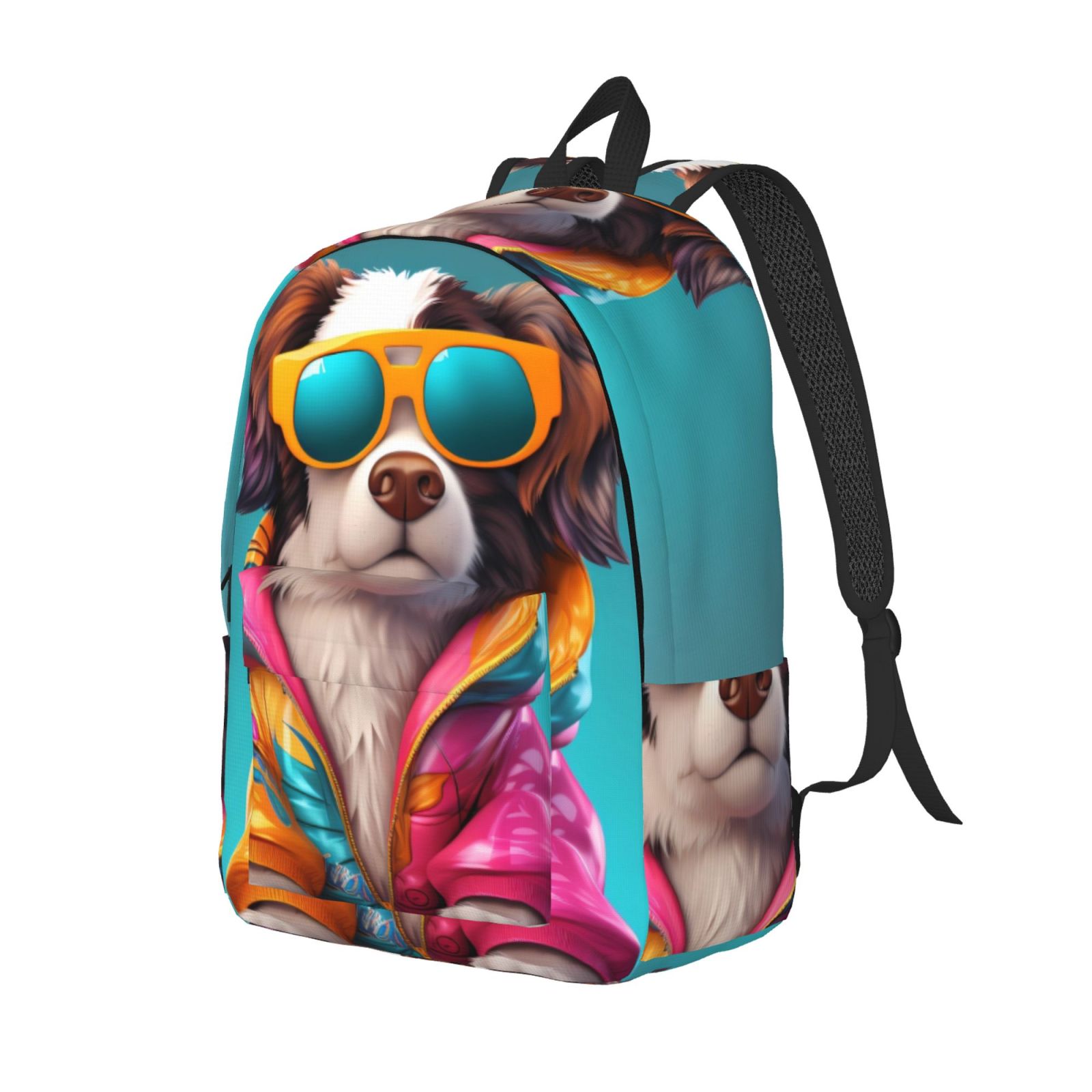 Yiaed Colorful Sunglasses Dog Print Laptop Backpack Travel Canvas ...