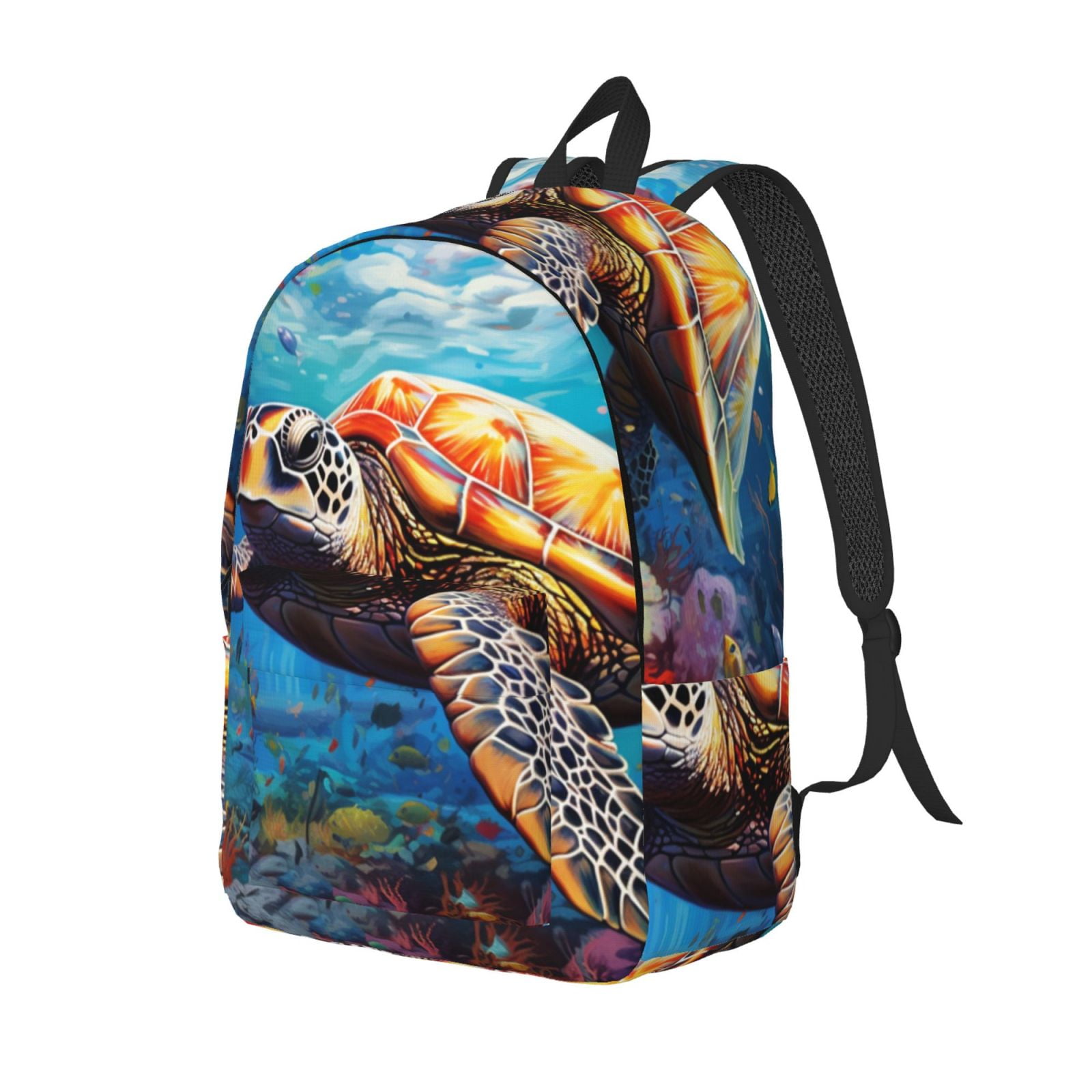 Yiaed Colorful Underwater Sea Turtle Print Print Laptop Backpack Travel ...
