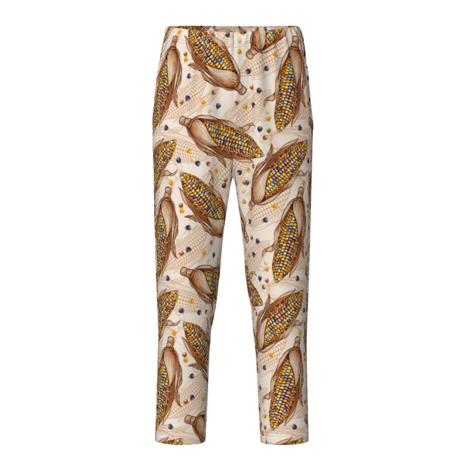 Yiaed Colorful Vintage Corn Print Teenagers' Lounge Pants, Loose PJ ...
