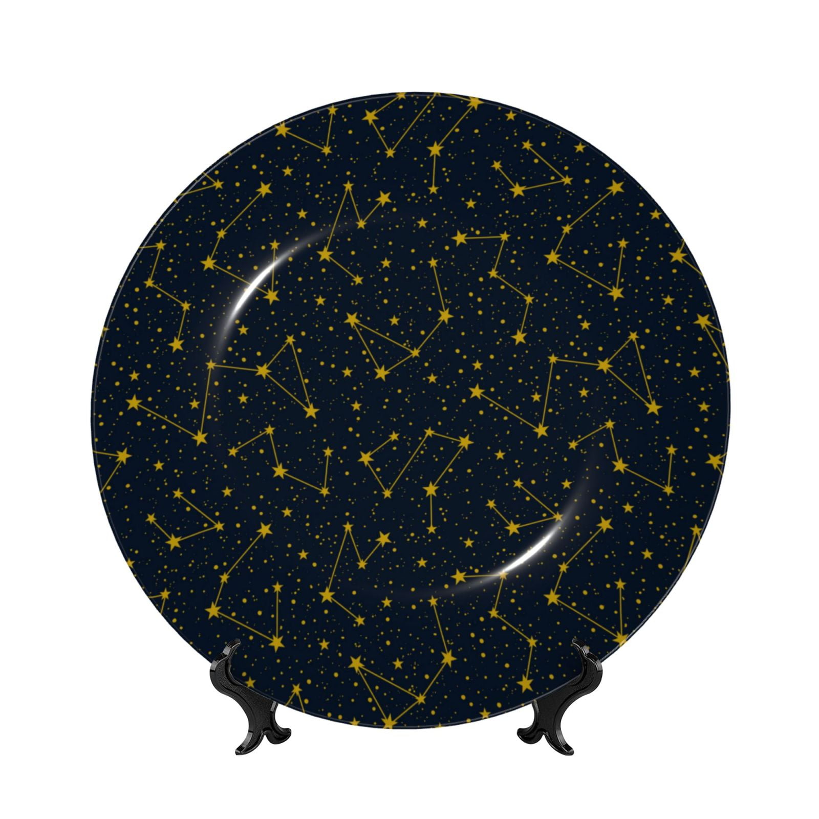 Yiaed Constellation Print Bone China Decorative Plate Ceramic Dinner ...