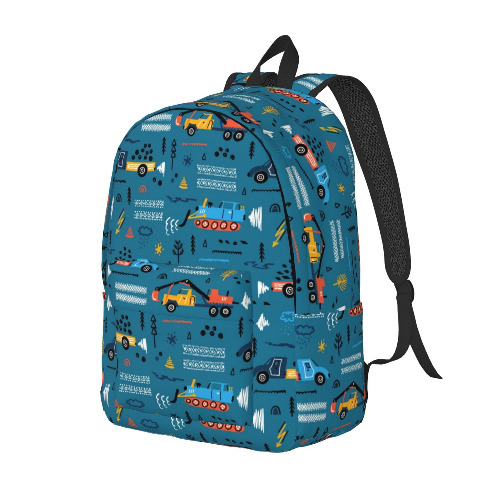 Yiaed Construction Trucks Print Print Laptop Backpack Travel Canvas ...