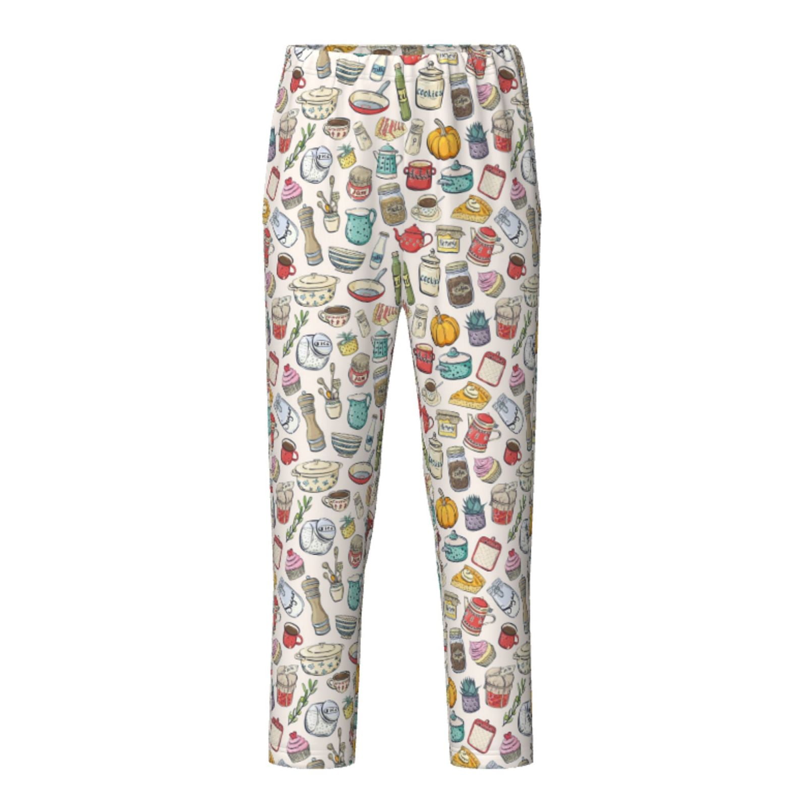 Yiaed Cooking Utensils Print Teenagers' Lounge Pants, Loose PJ Bottoms ...