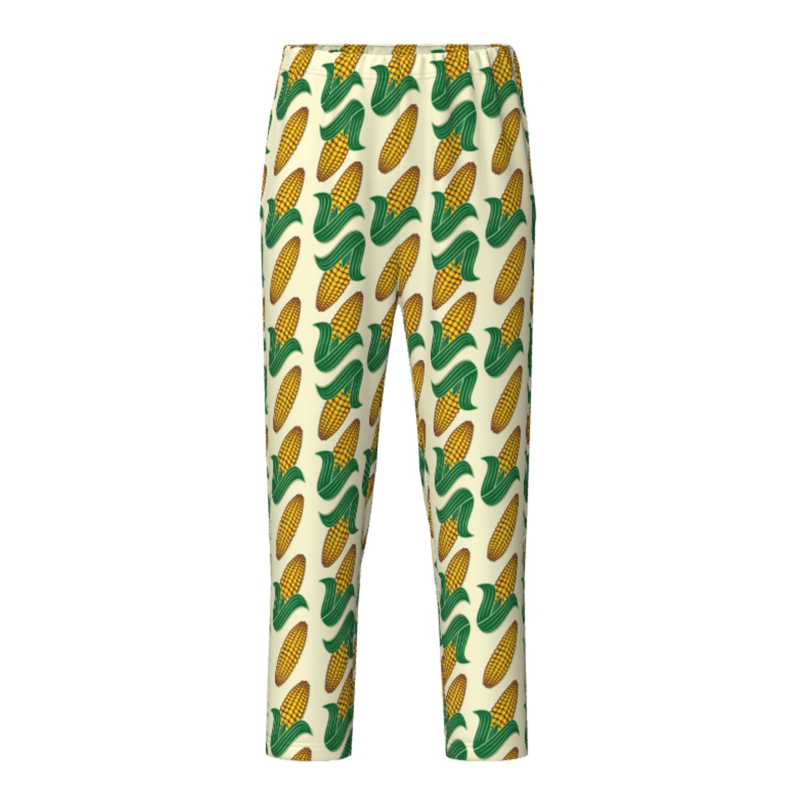 Yiaed Corn 8 Print Teenagers' Lounge Pants, Loose PJ Bottoms, Long ...