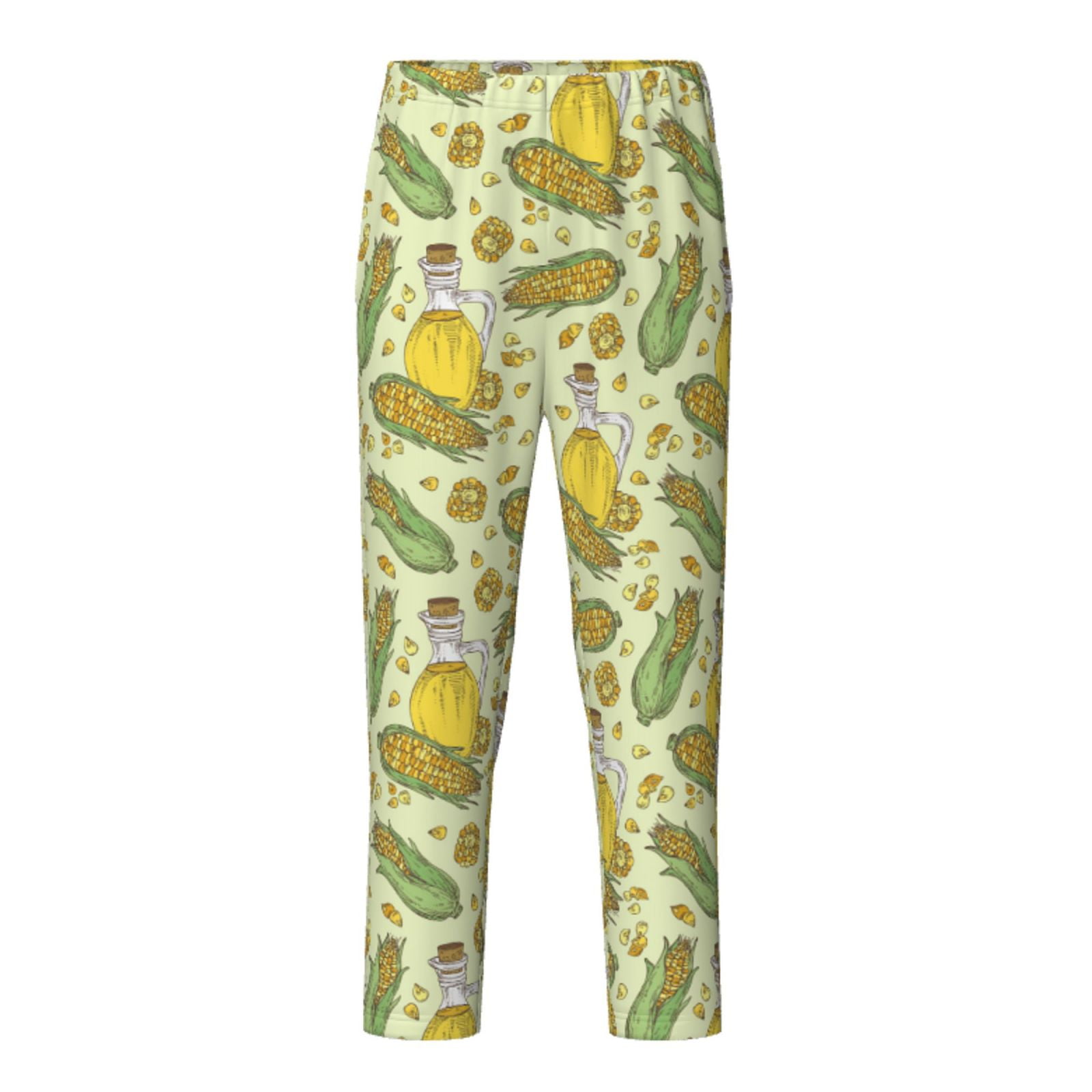 Yiaed Corn And Corn Oil Print Teenagers' Lounge Pants, Loose PJ Bottoms ...