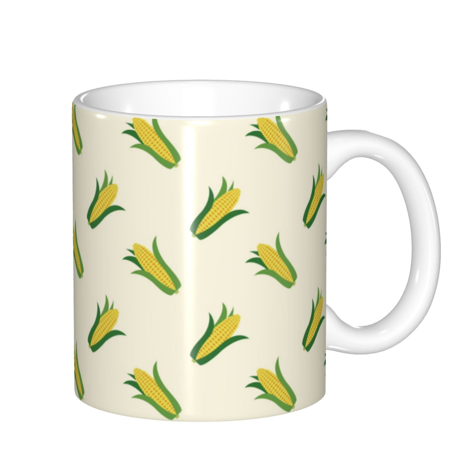 Yiaed Corn Print Ceramics Coffee,Large Handle Design,Extra Large Tea ...