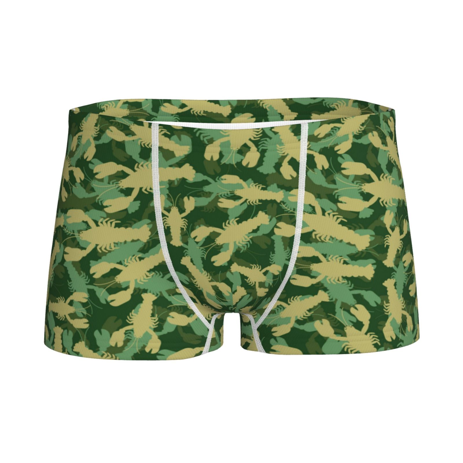 Yiaed Crayfish Army Print Boys' Boxer Briefs Cotton Casual Stretch ...