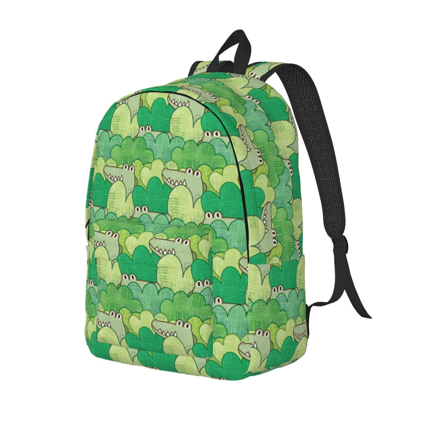 Yiaed Crocodile And Bush Print Print Laptop Backpack Travel Canvas ...
