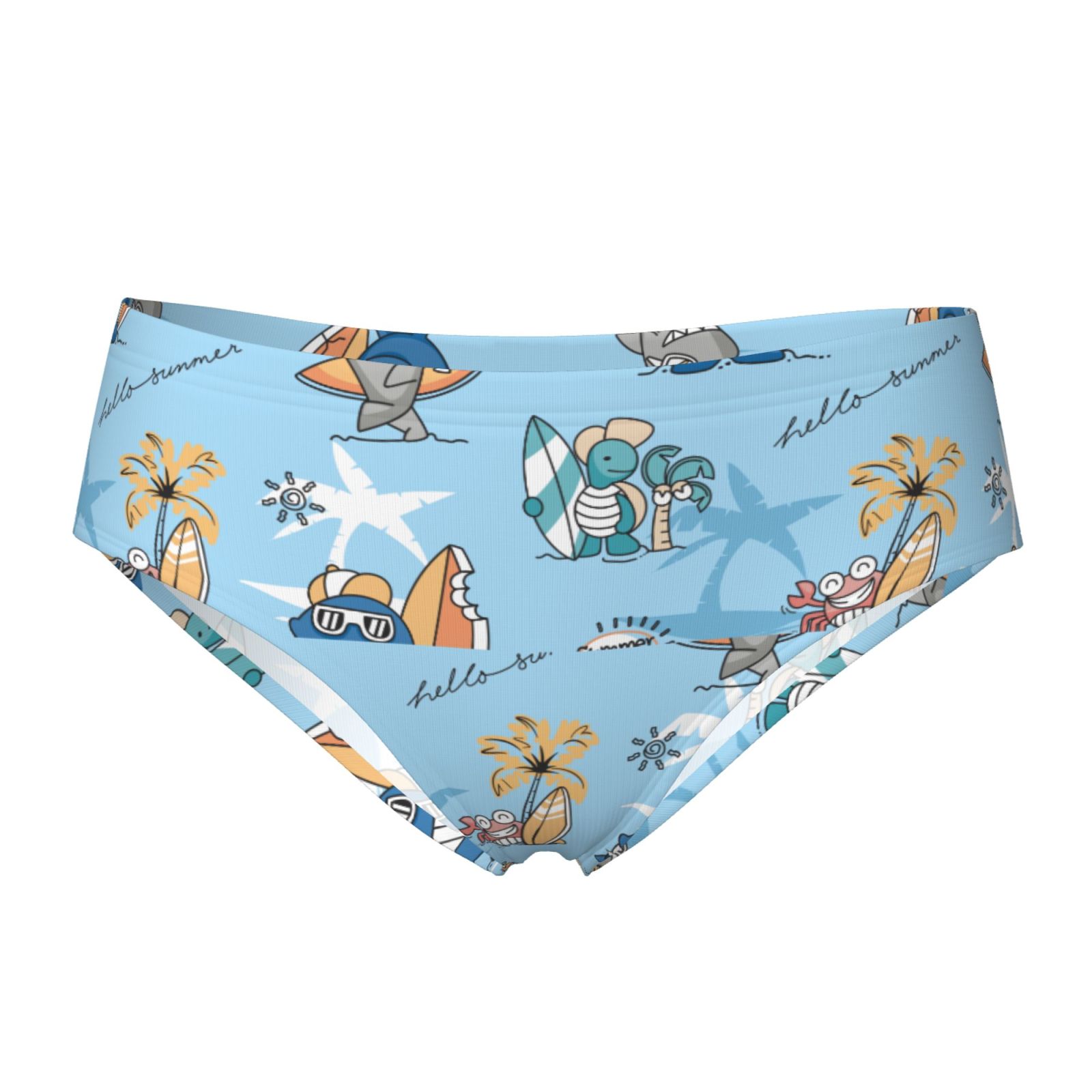 Yiaed Cute Animals Surfers Pattern Underwear for Women Low Waisted Full ...