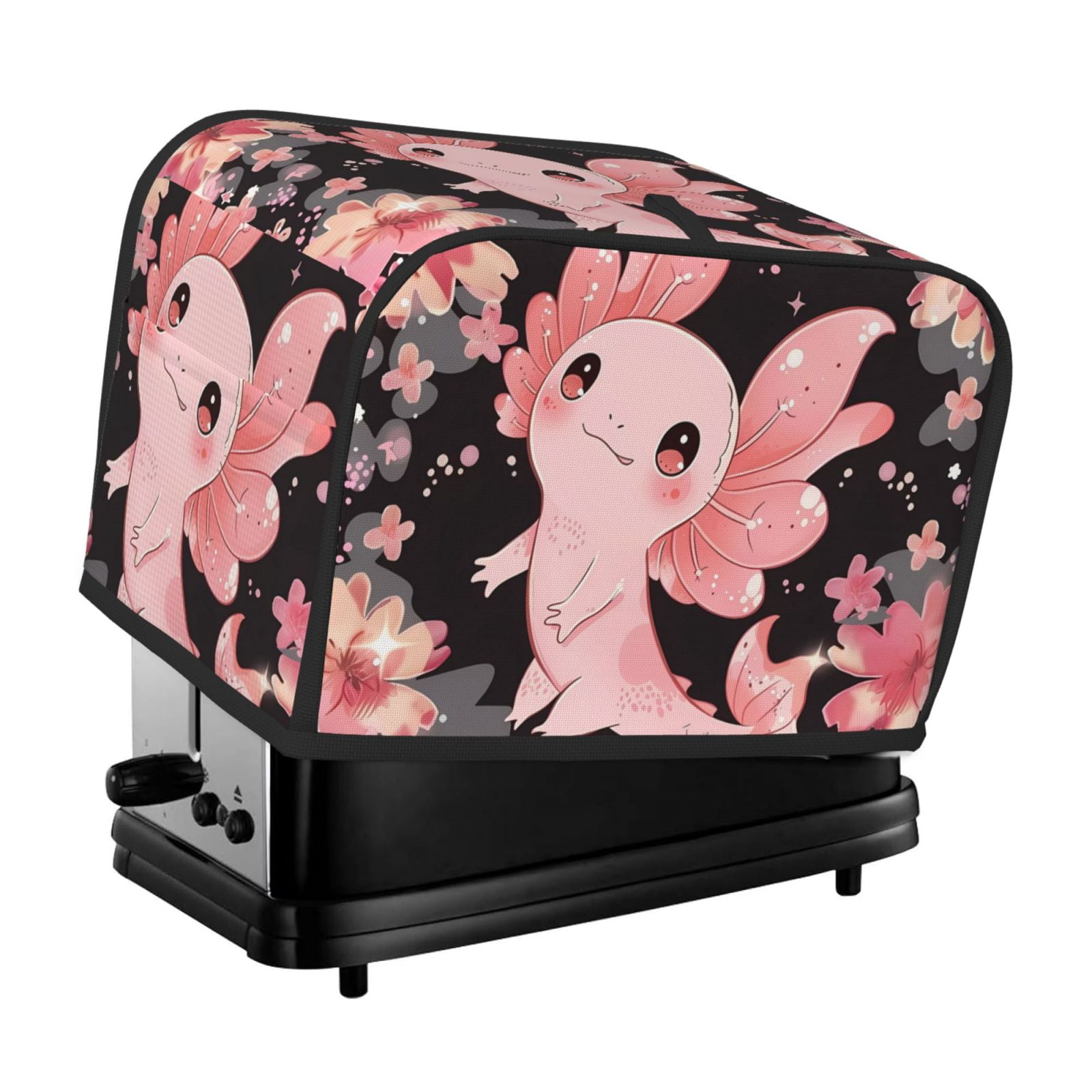 Yiaed Cute Axolotl Sakura Blossoms A Print Two Slice Bread Machine ...