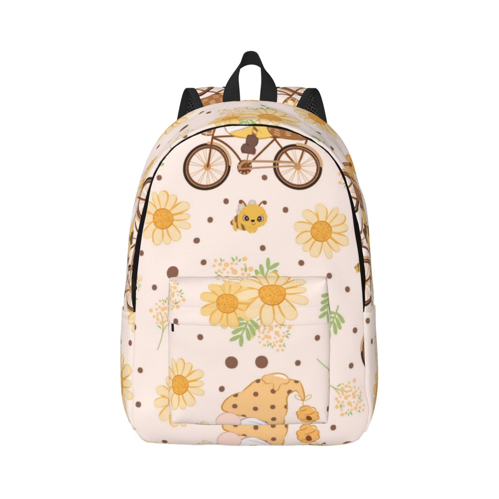 Yiaed Cute Bee Gnome Print Backpack, Premium Laptop Backpack, Travel ...