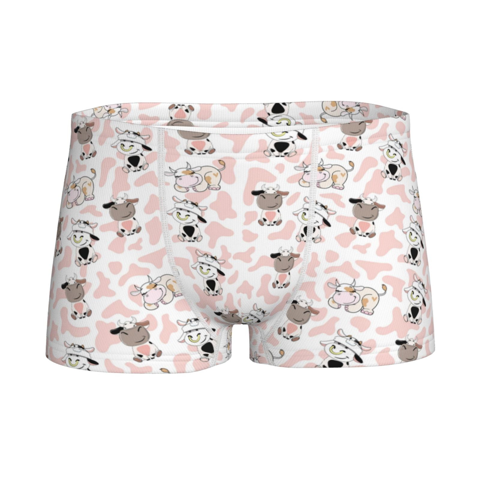 Yiaed Cute Cartoon Cows Print Boys' Boxer Briefs Cotton Casual Stretch ...