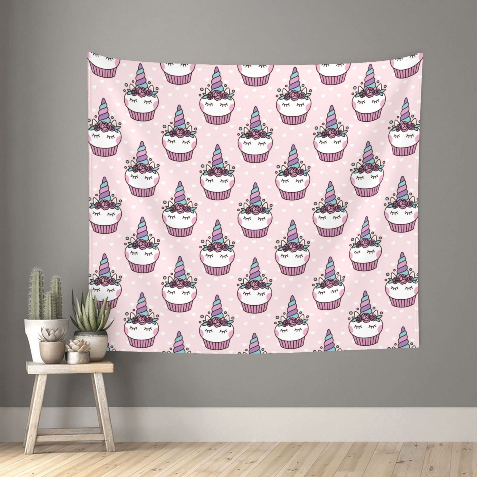 Yiaed Cute Cupcake Print Tapestry for Bedroom,Tapestry Wall Tapestries ...