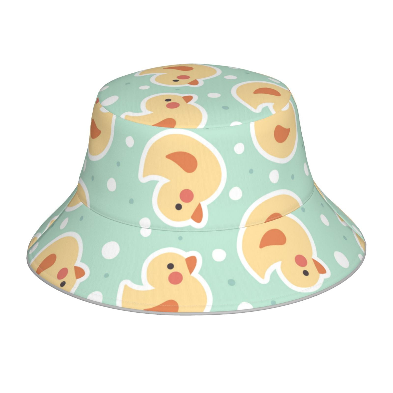 Yiaed Cute Duck Print Reflective Stripe Bucket Hat Unisex Funny Outdoor ...