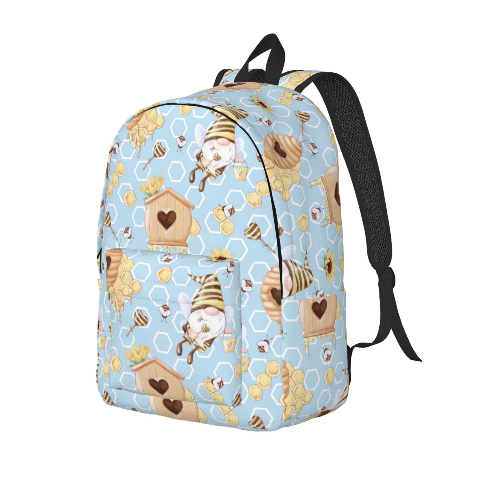 Yiaed Cute Gnome Bee Collects Honey Print Print Laptop Backpack Travel ...