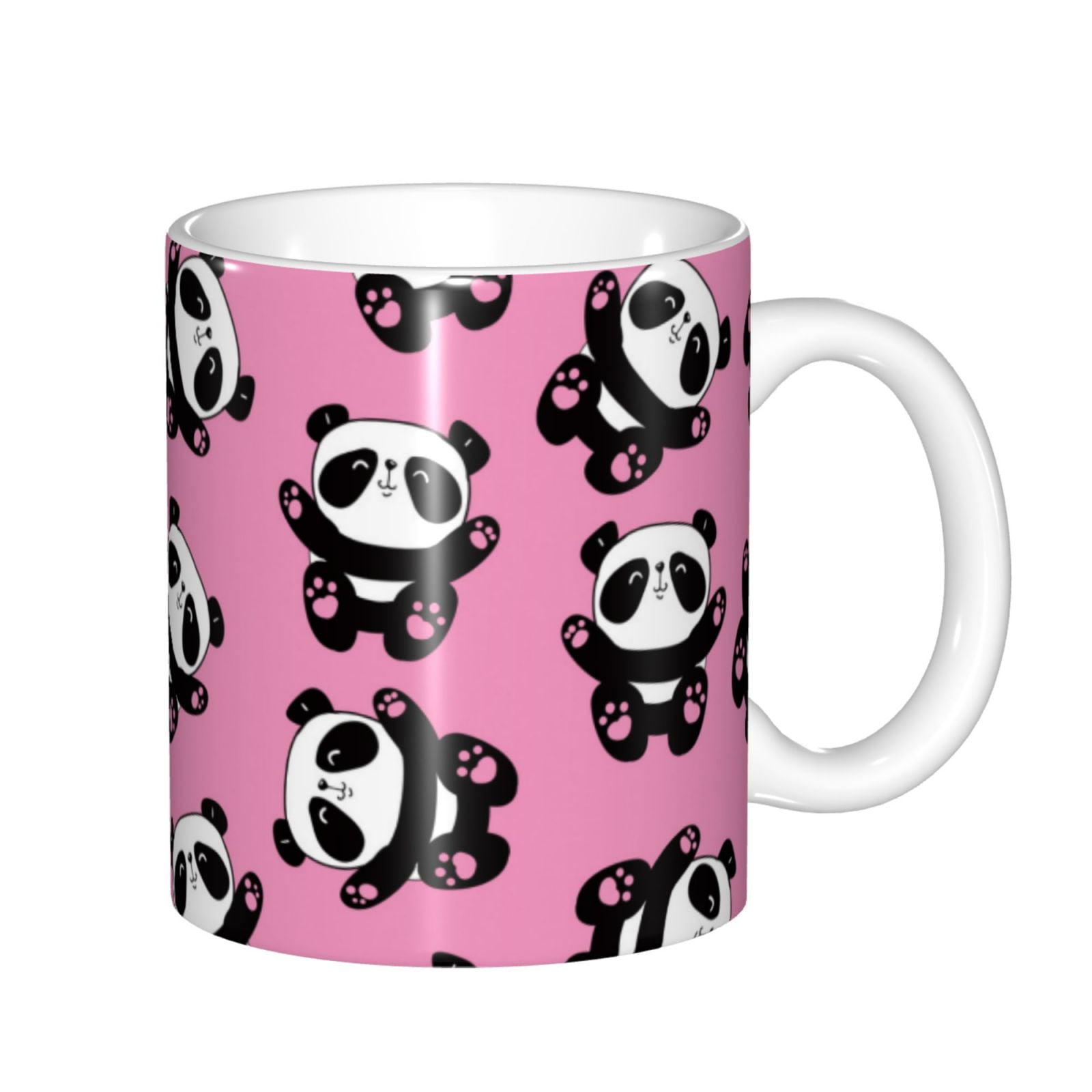 Yiaed Cute Panda Print Ceramics Coffee,Large Handle Design,Extra Large ...