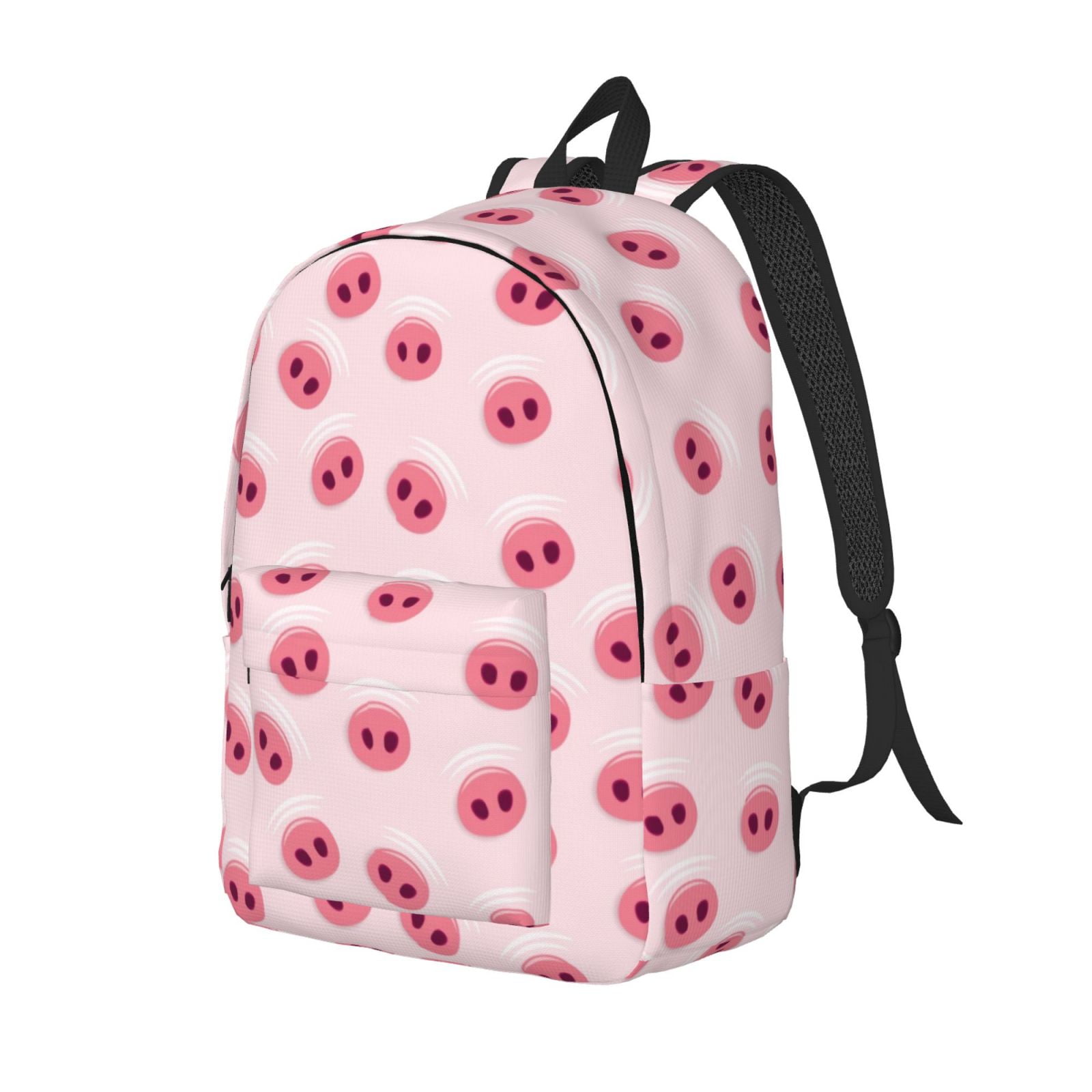 Yiaed Cute Pig Nose Print Print Laptop Backpack Travel Canvas Backpack ...