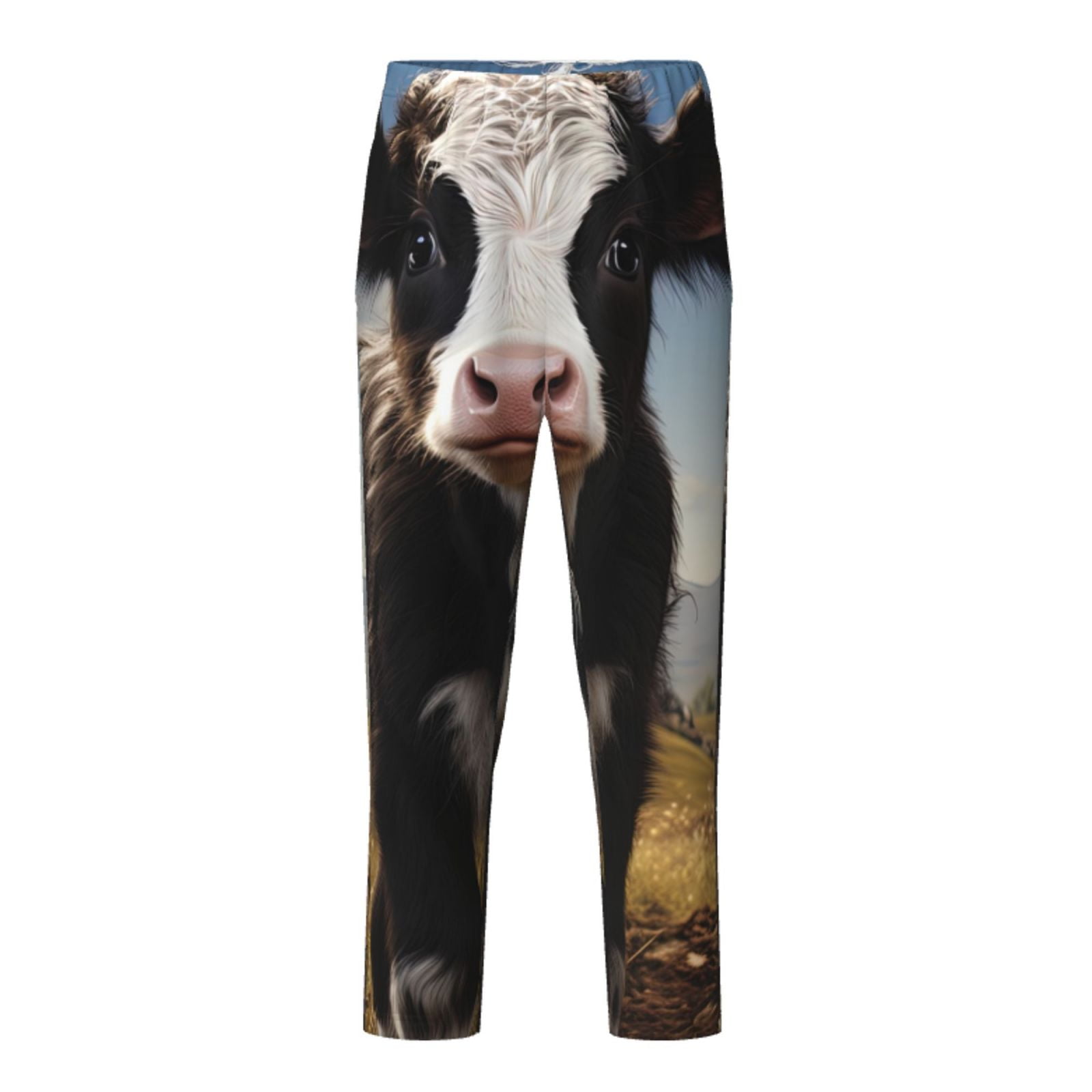 Yiaed Cute Prairie Cow Print Teenagers' Lounge Pants, Loose PJ Bottoms ...
